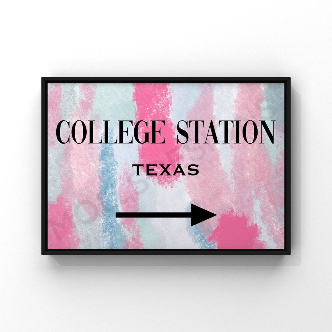 Preppy College Station Texas Abstract (digital Download), Preppy Wall ...
