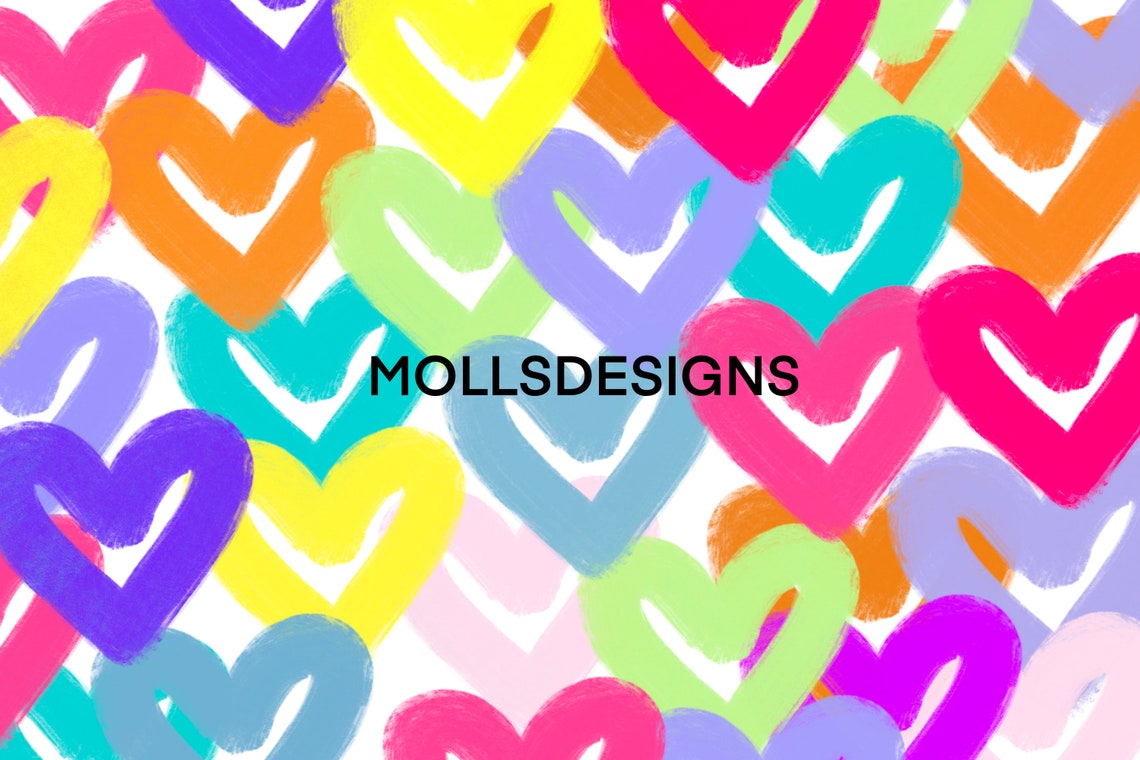 Preppy Heart Abstract digital Download Preppy Wall Art | Etsy