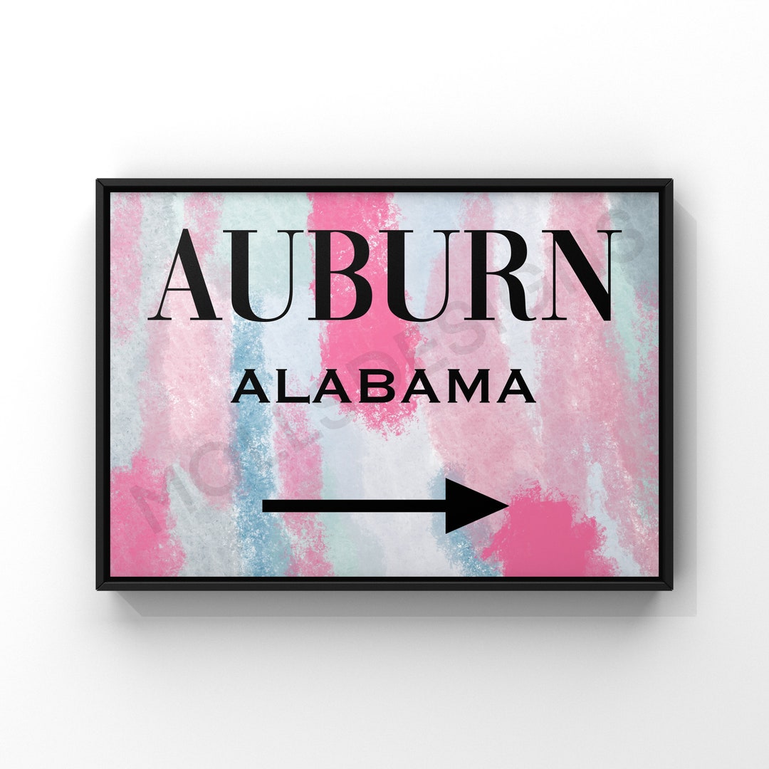 Preppy Auburn Alabama Abstract (digital Download), Preppy Wall Art ...