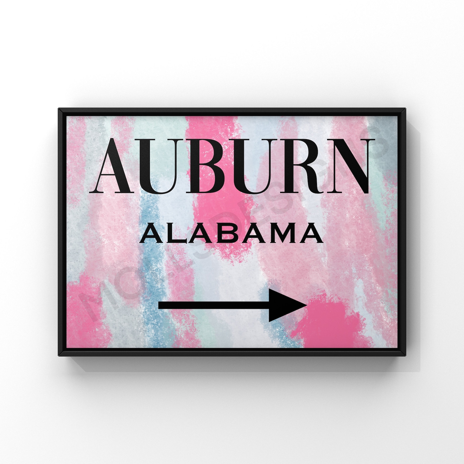 Preppy Auburn Alabama Abstract (digital Download), Preppy Wall Art ...