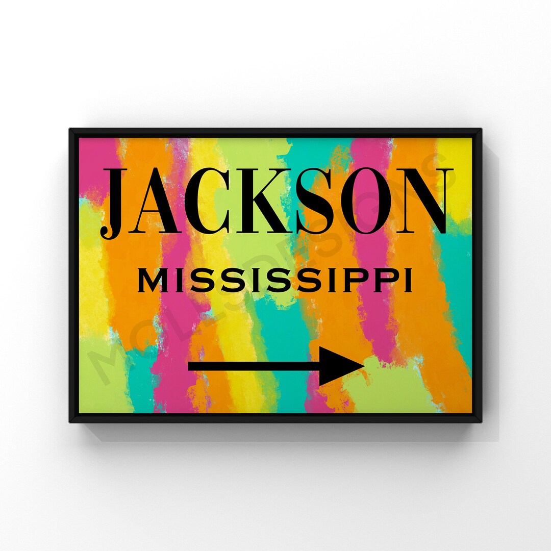 Preppy Jackson Mississippi Abstract (digital Download), Preppy Wall Art ...
