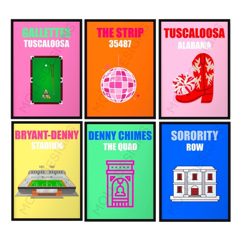 Alabama Preppy Print Pack - Etsy