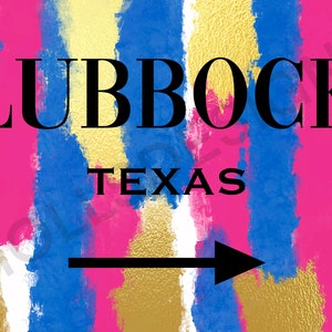 Preppy Lubbock Texas Abstract (digital Download), Preppy Wall Art, Room ...