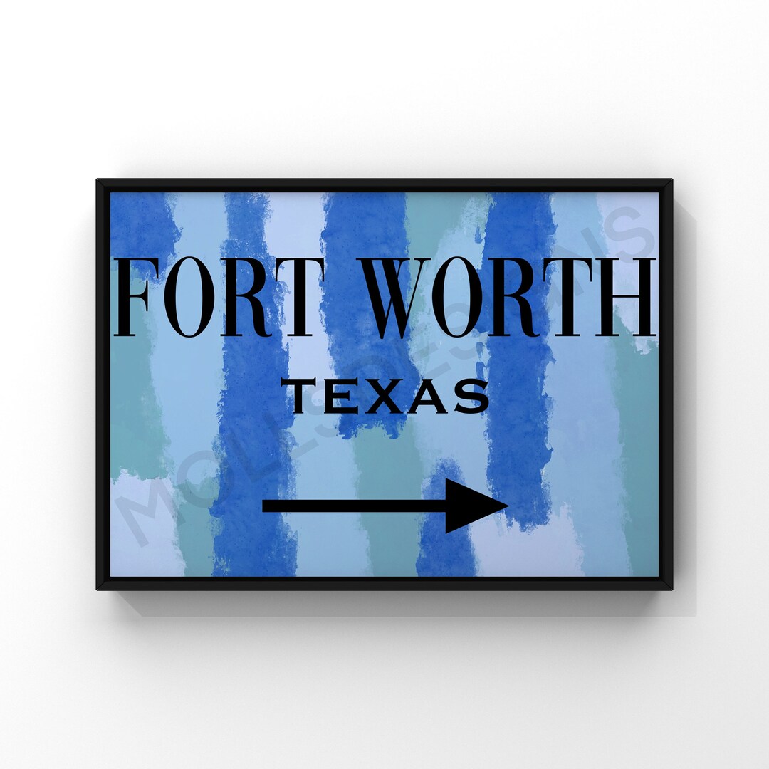 Preppy Fort Worth Texas Abstract (digital Download), Preppy Wall Art ...