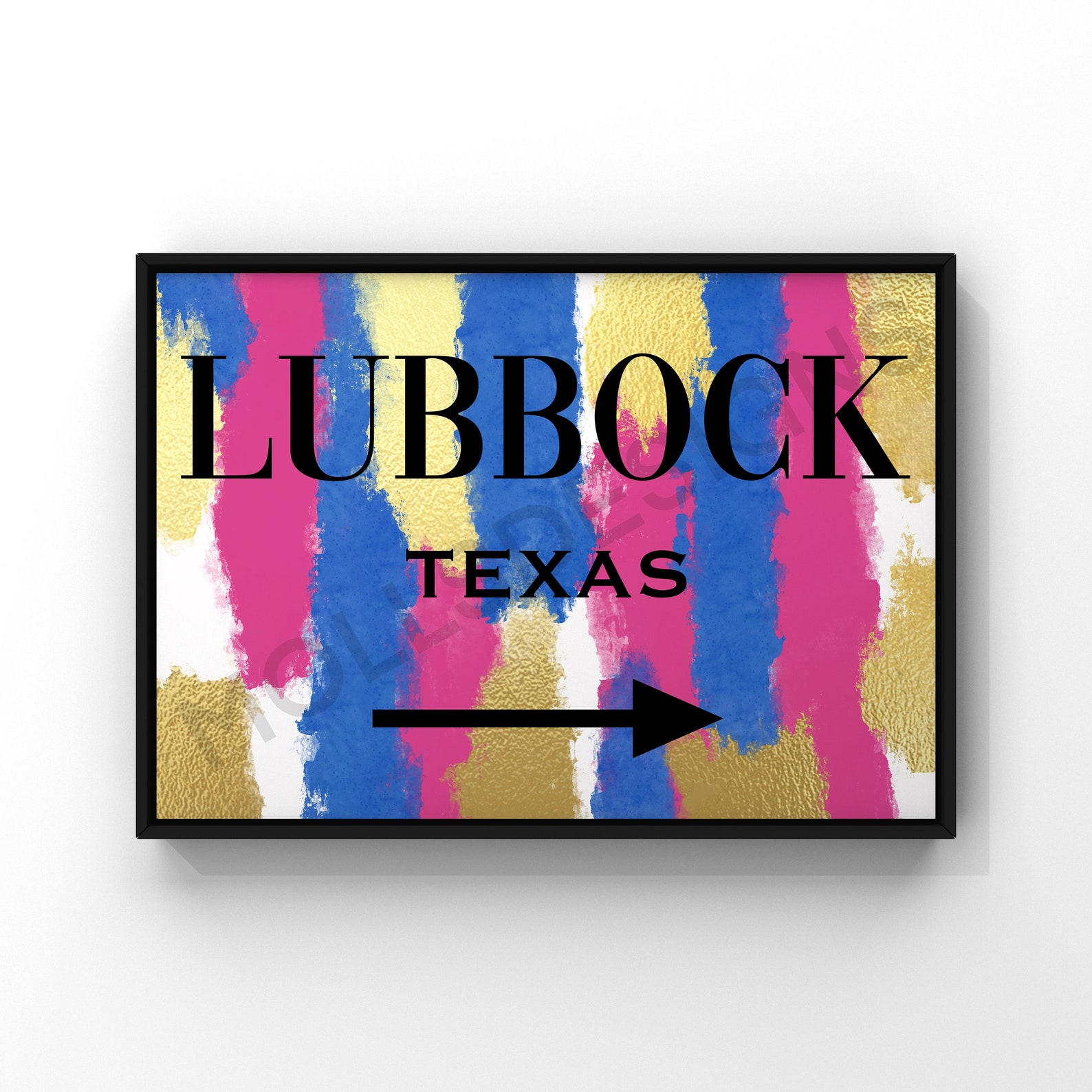 Preppy Lubbock Texas Abstract digital Download Preppy Wall - Etsy