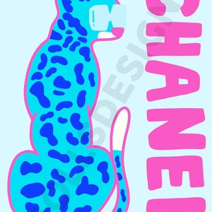 Preppy Leopard digital Download, Preppy Wall Art, Room Decor, Poster ...