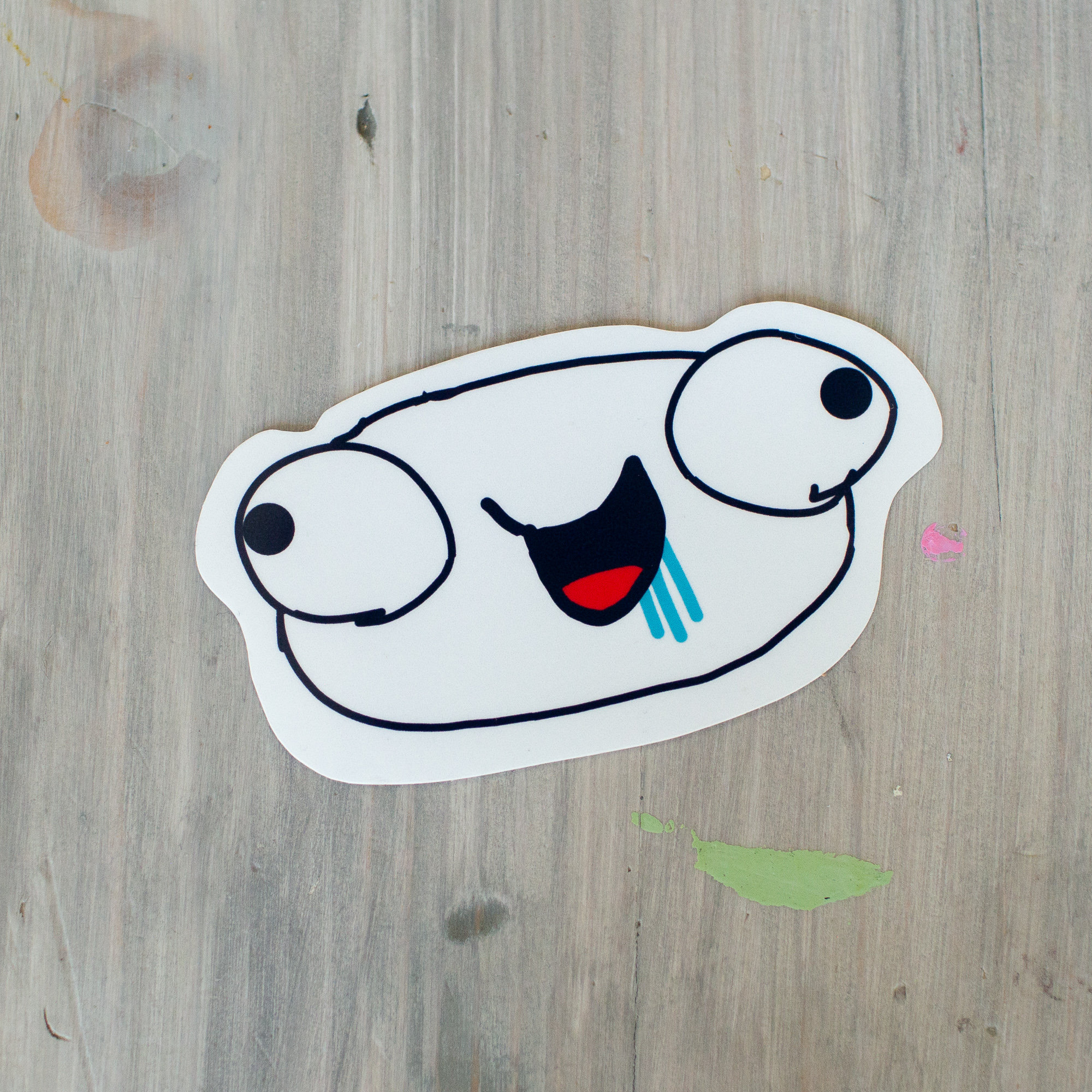 Derpy Sticker, Derpy Man, Crazy Sticker, Custom Sticker Vinyl Sticker - Etsy