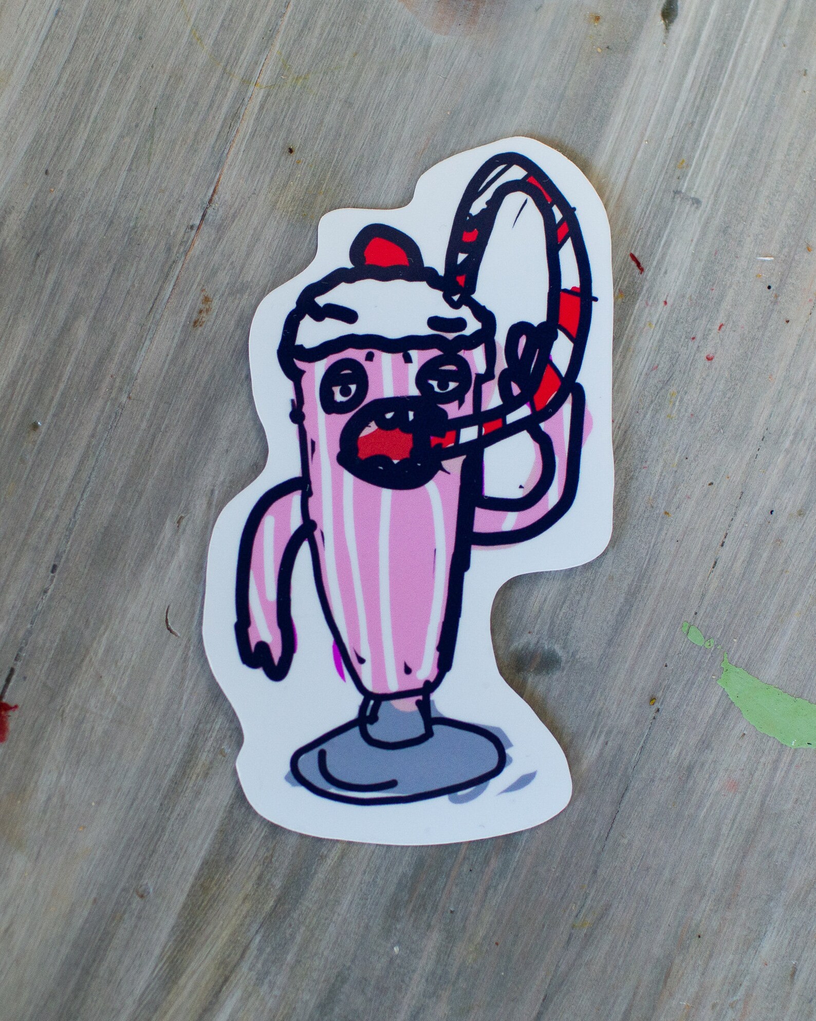 Milkshake Man Sticker, Fat Man Sticker, Derpy Man, Crazy Sticker ...