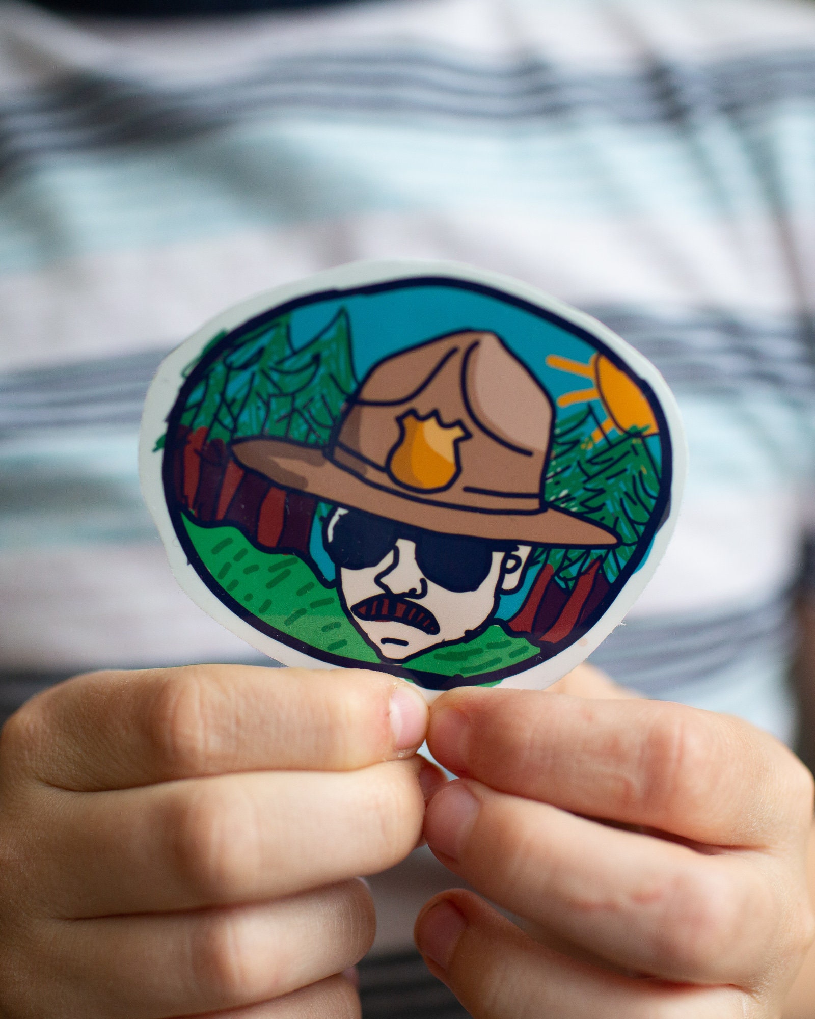 Ranger Mike Sticker, Forest Ranger Sticker, Mustache Man Sticker ...