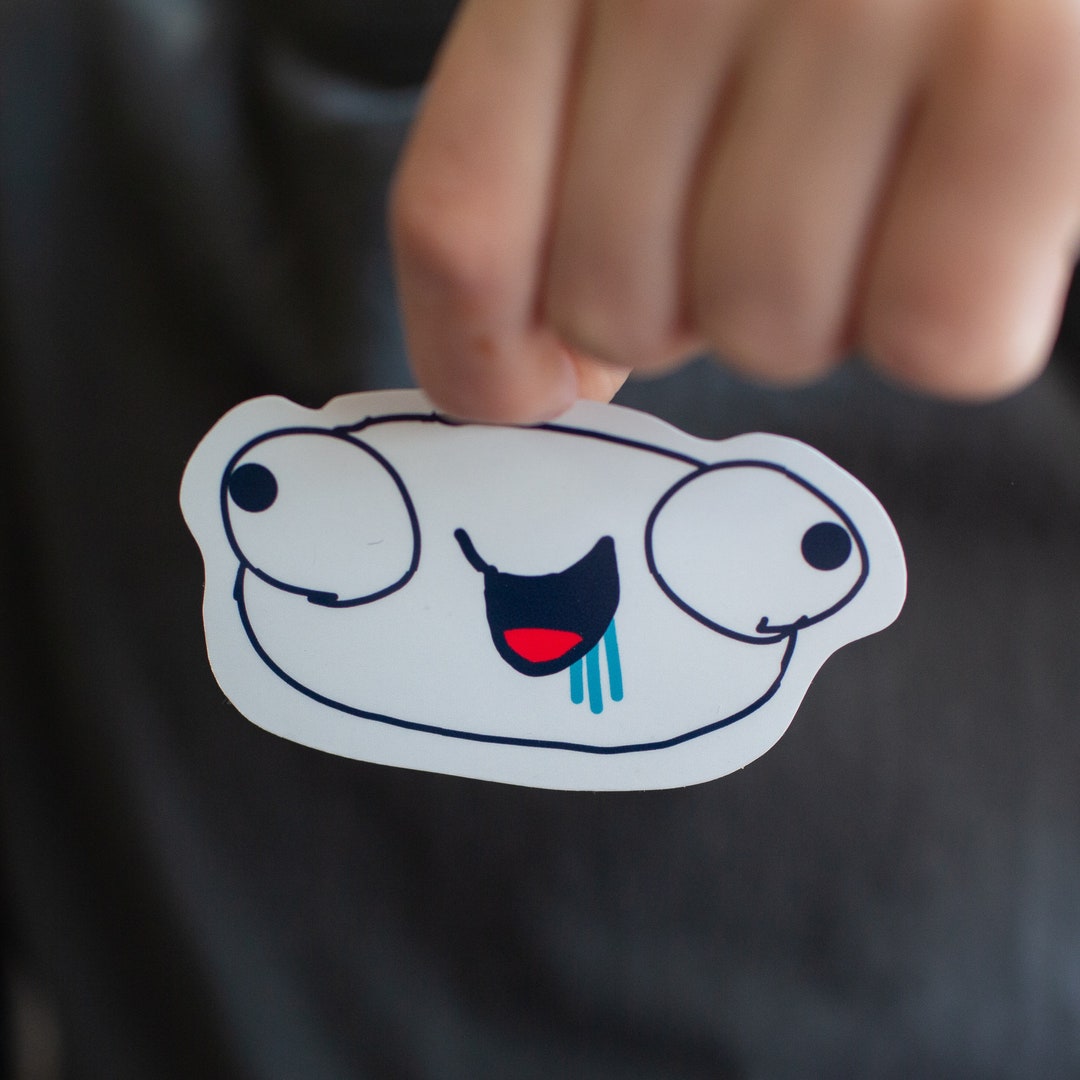 Derpy Sticker, Derpy Man, Crazy Sticker, Custom Sticker Vinyl Sticker ...