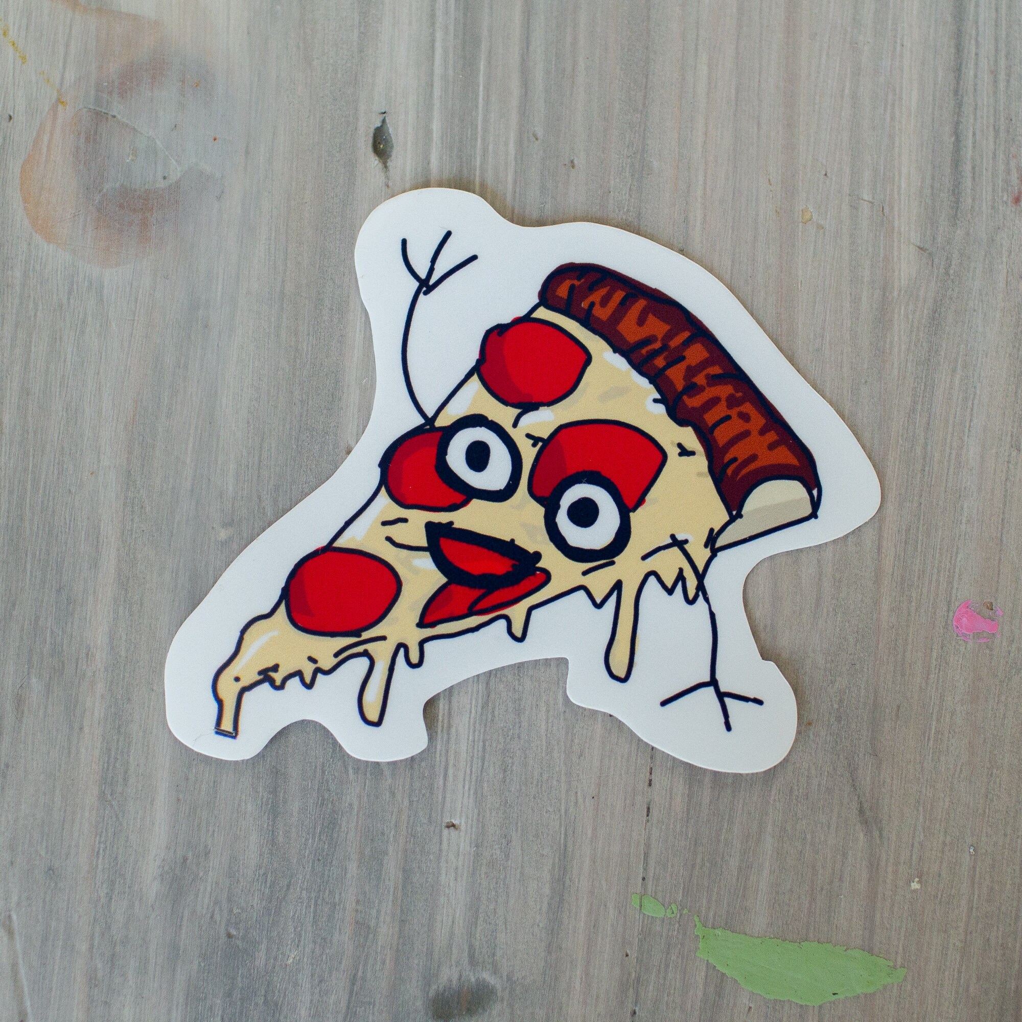 Pizza Man Sticker, Pizza Sticker, Derpy Man, Crazy Sticker, Custom ...