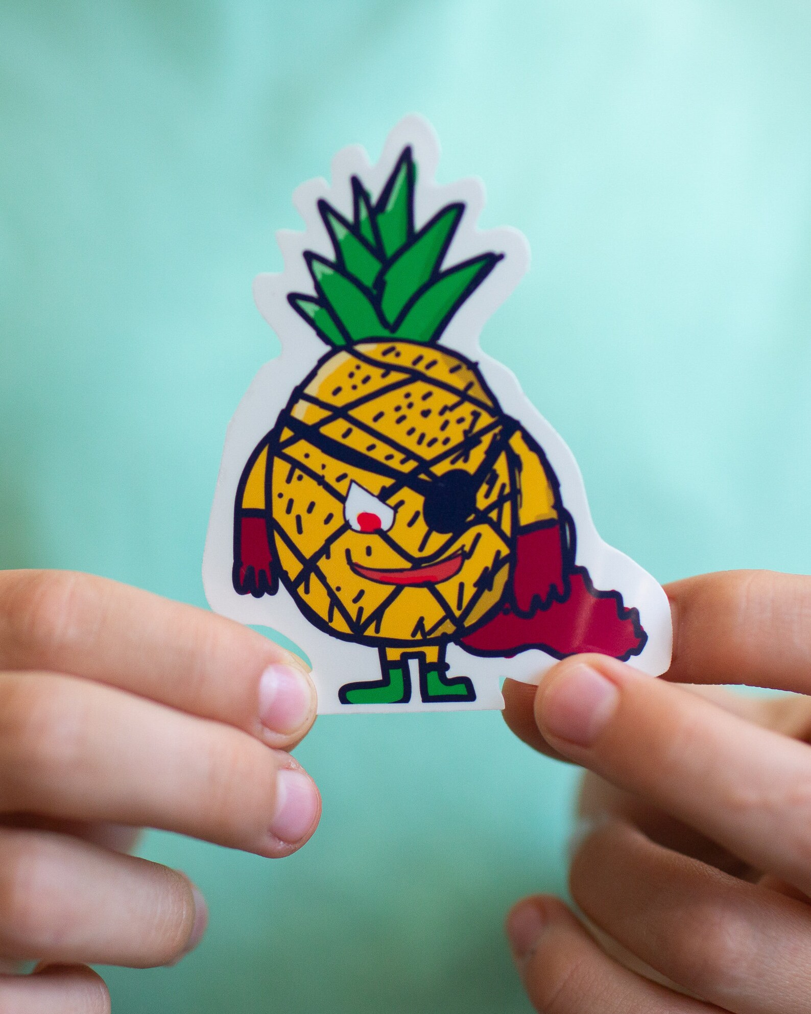 Evil Mr Pineapple Sticker, Pineapple Man Sticker, Derpy Man, Crazy ...