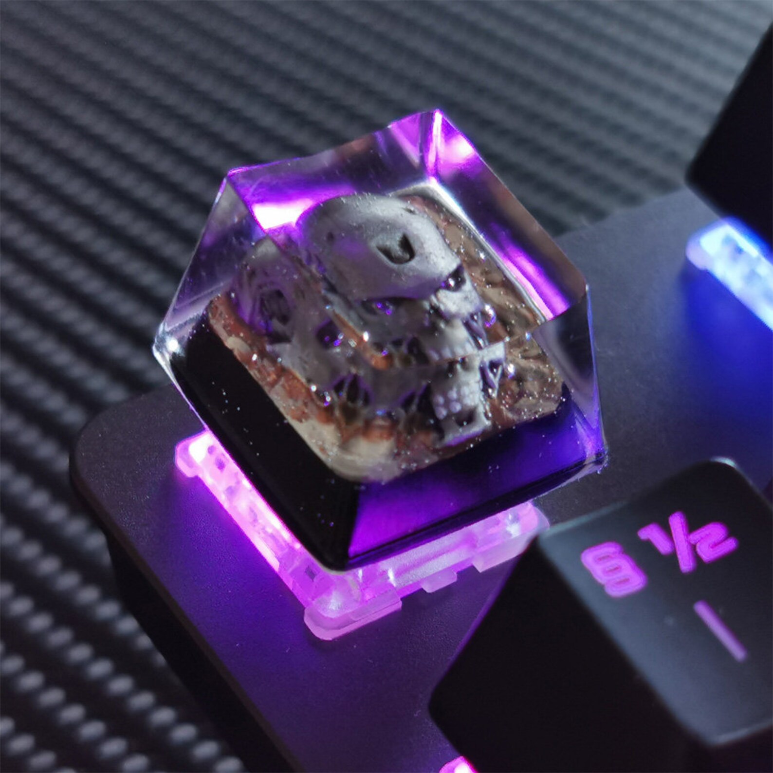 Metal Skull Custom Resin Keycap Colorful Keycaps Handmade | Etsy