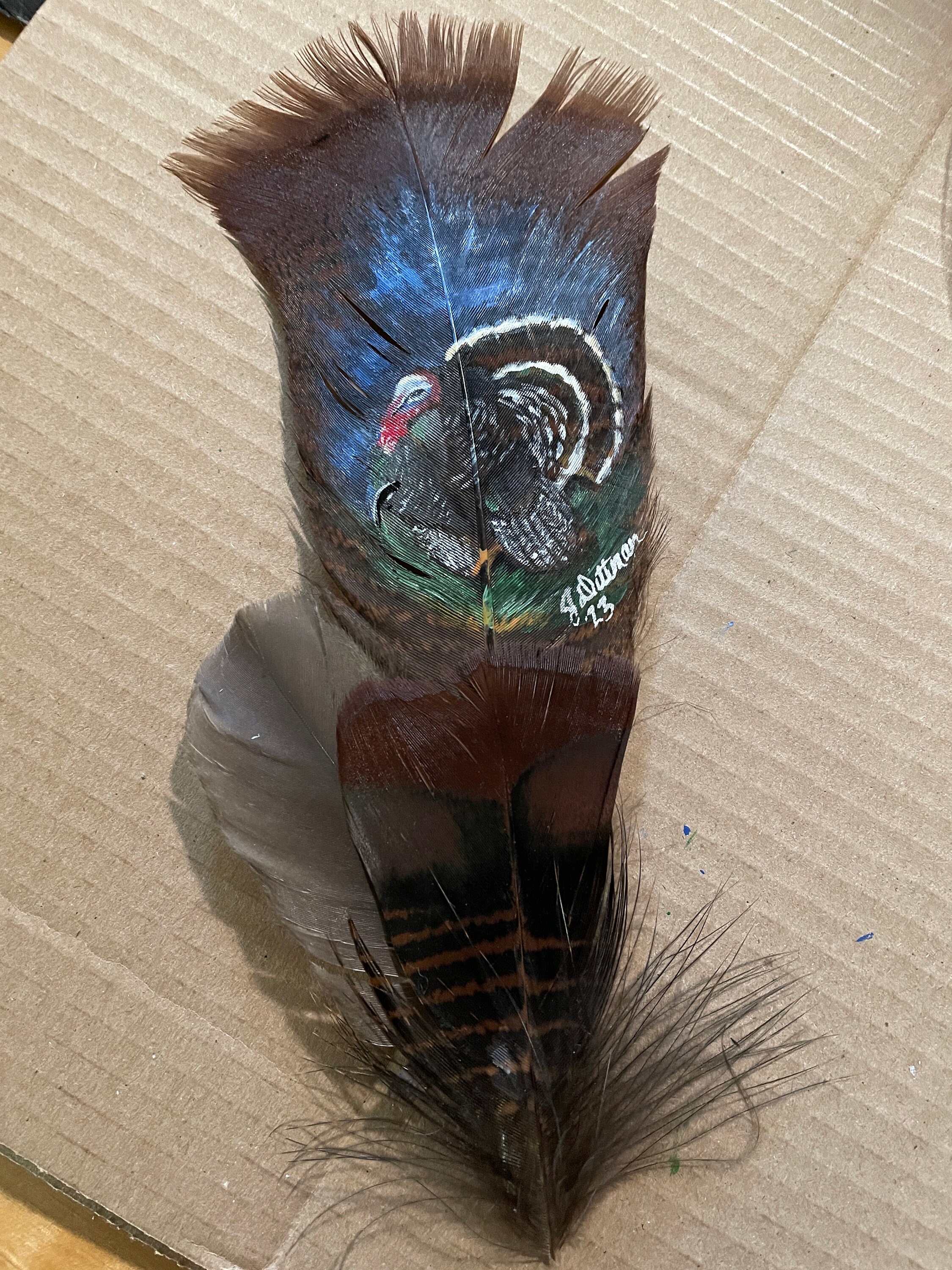 Hand Painted Turkey Feathers - Etsy