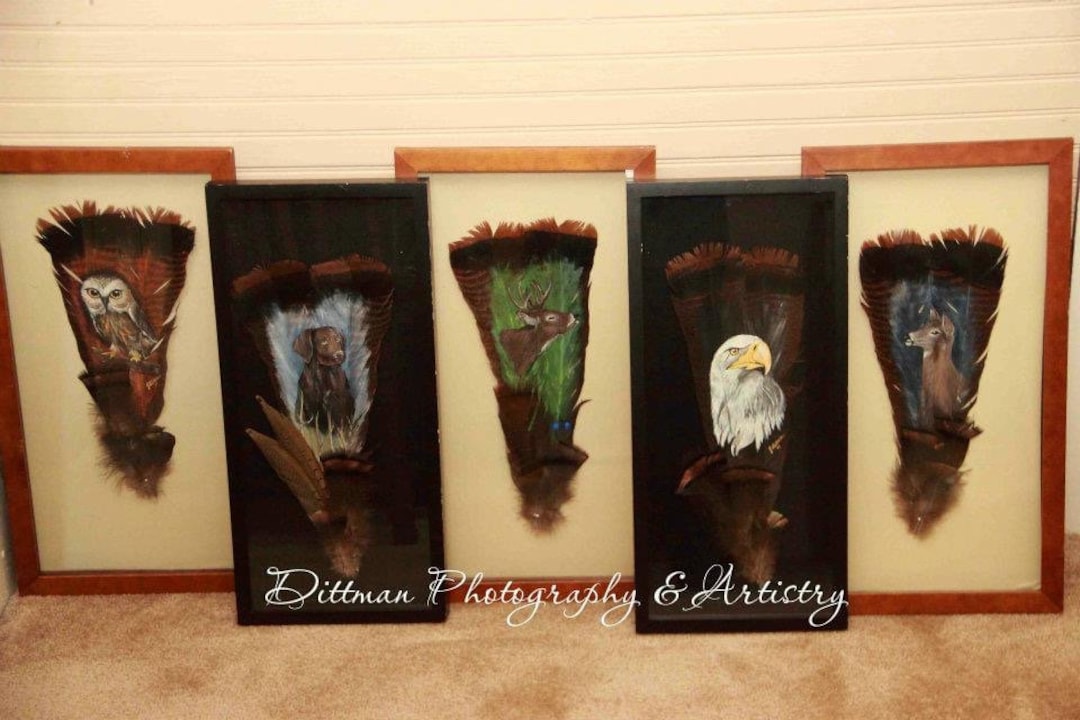 Hand Painted Turkey Feathers - Etsy