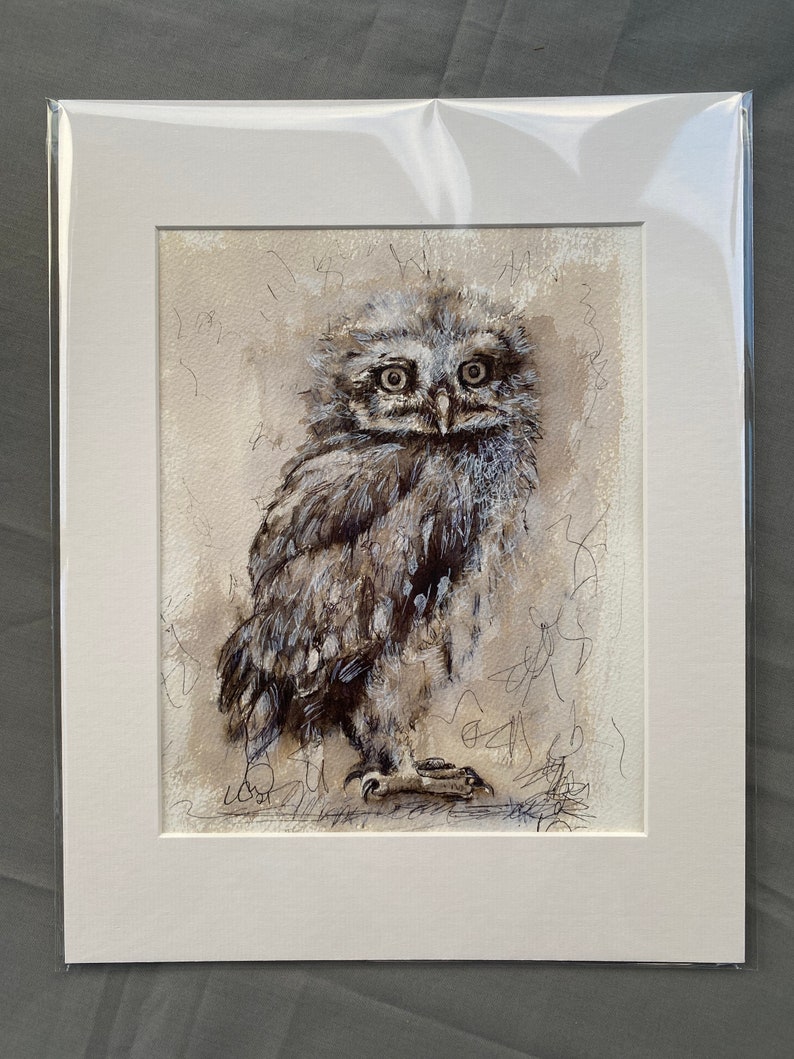 Original Owl Ink Drawing - Etsy
