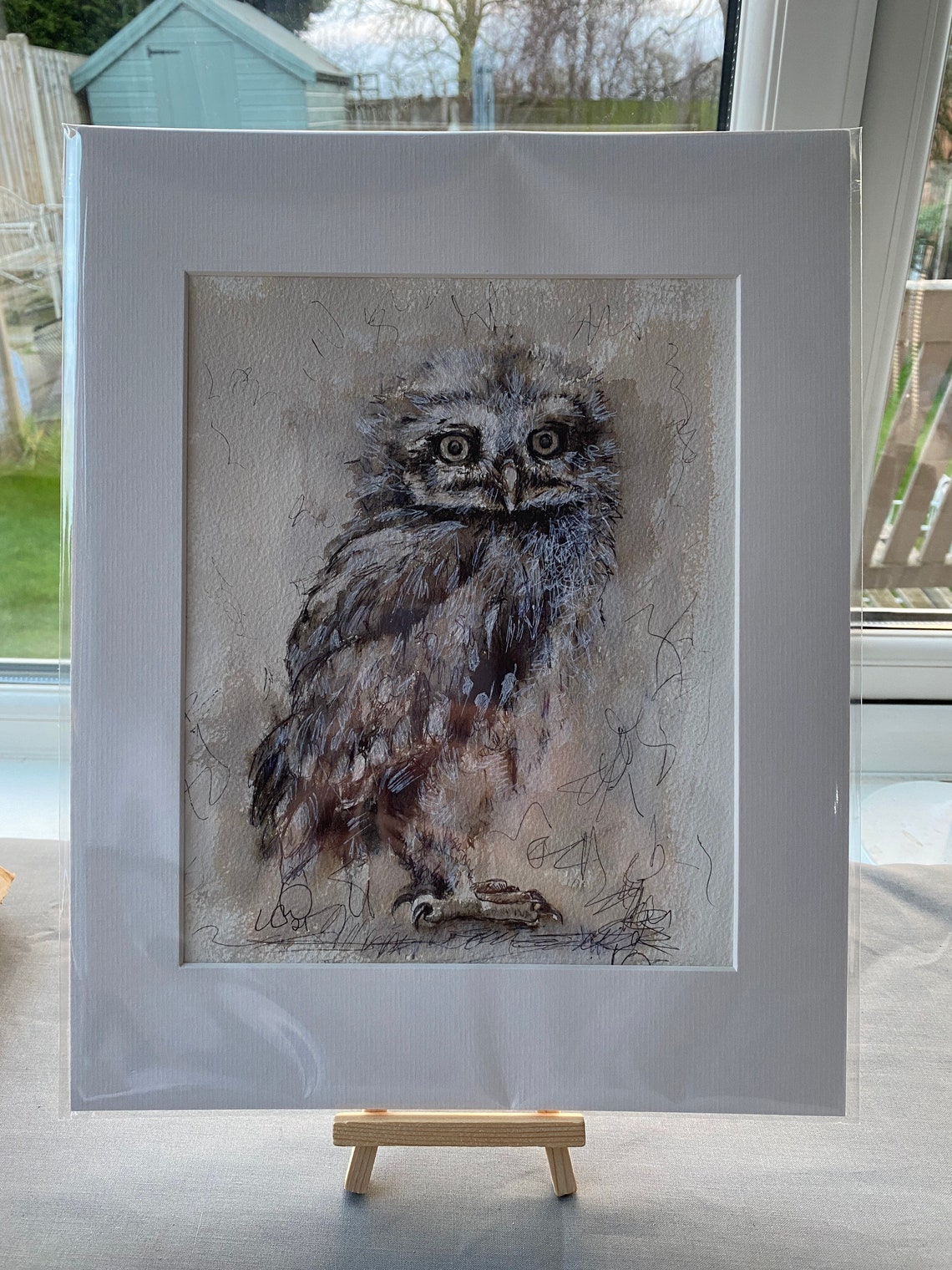 Original Owl Ink Drawing - Etsy