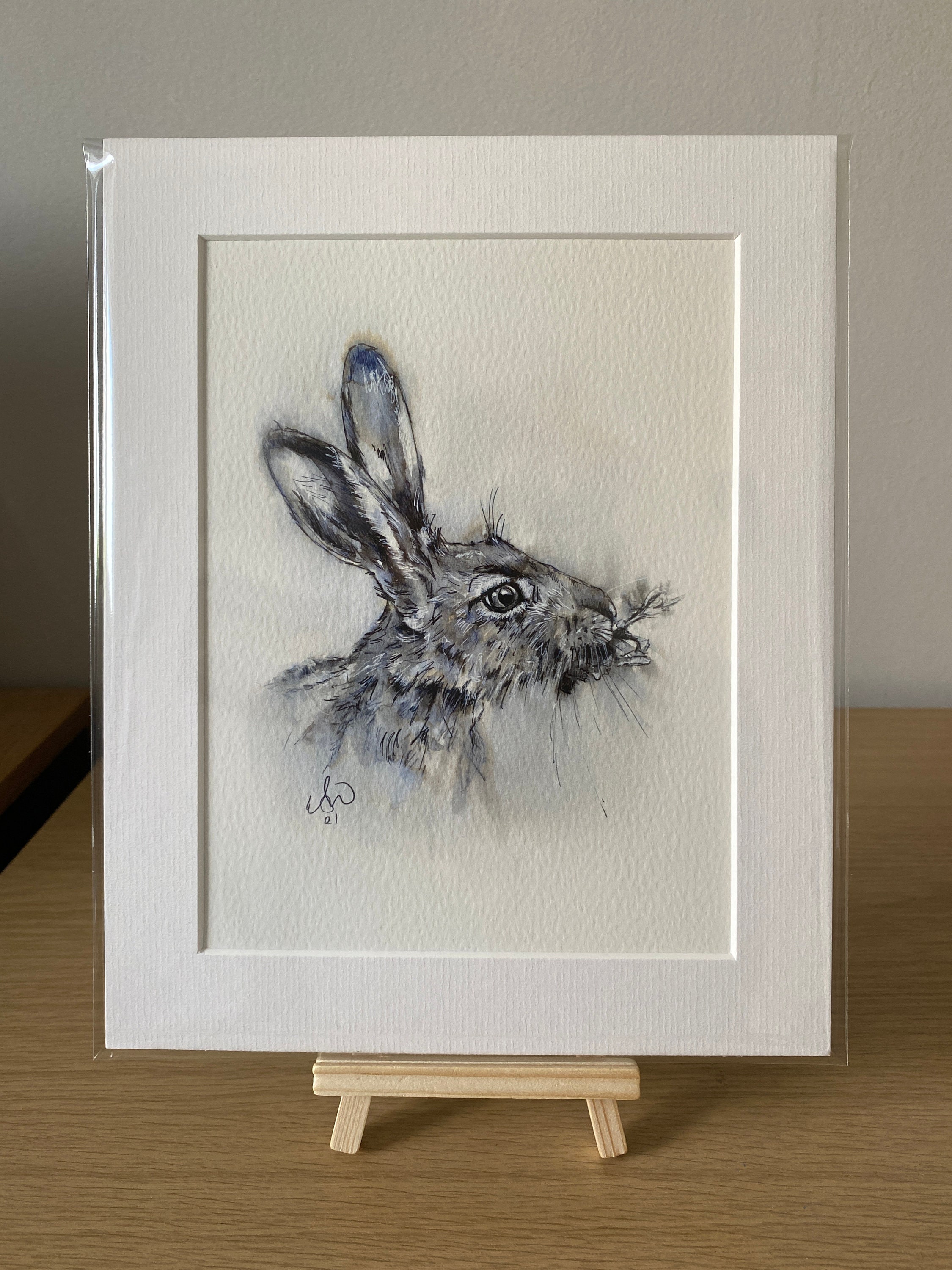 Original Hare Ink Drawing - Etsy