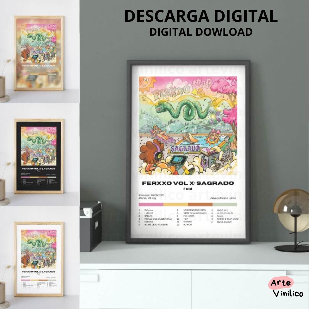 Feid (FERXXO) “VOL X Sagrado” Poster – Pdf Digital Album Cover ...