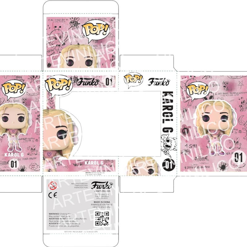 Funko box template - Etsy México
