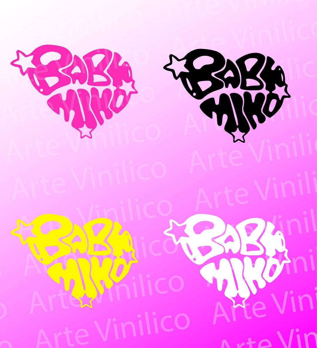 Downloadable PNG 4-color BABY MIKO Logo - Youngmiko - Etsy