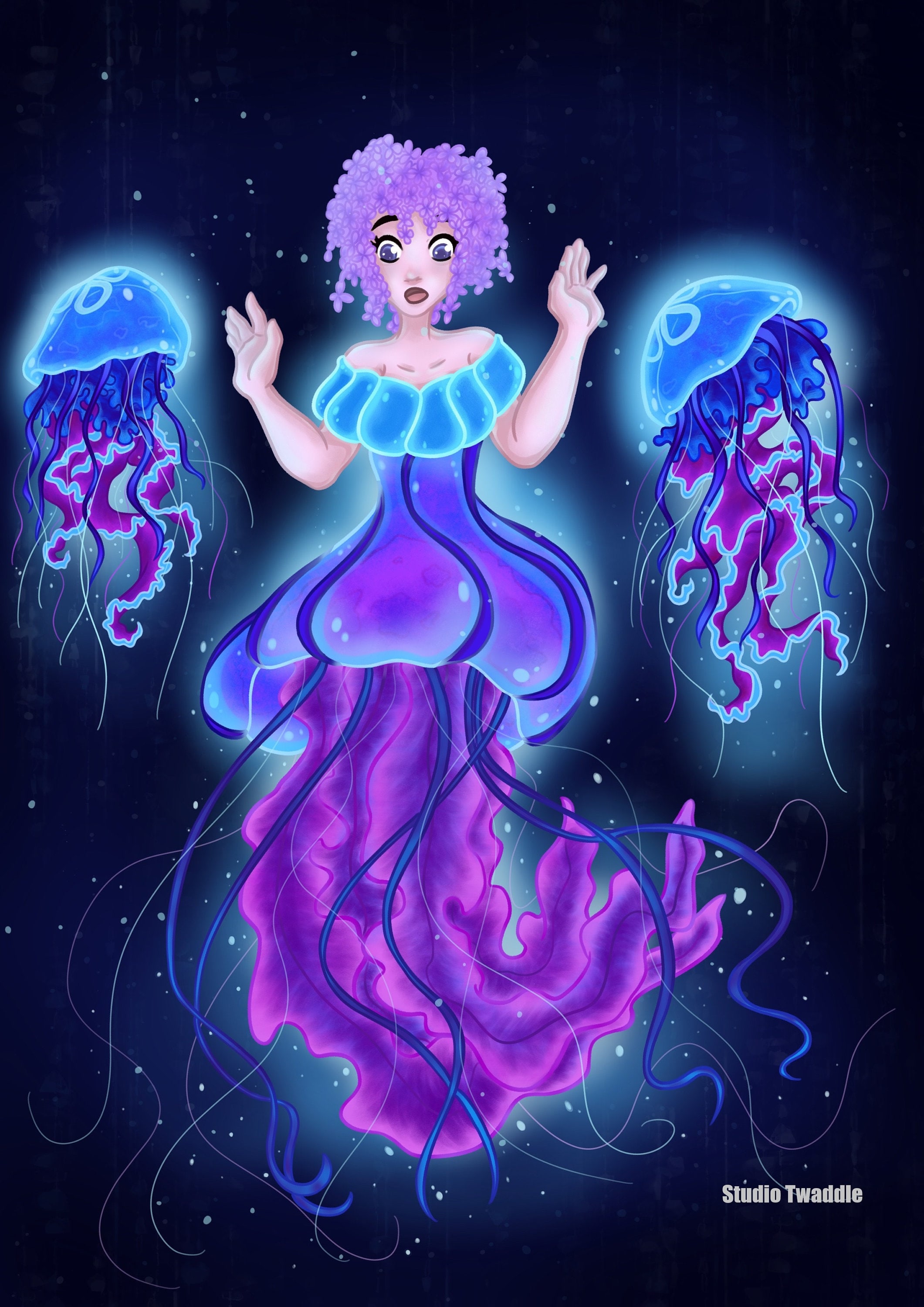 Mermay 2021: Lilac Print/art/art Prints/fun Art/digital Art/mermaids ...