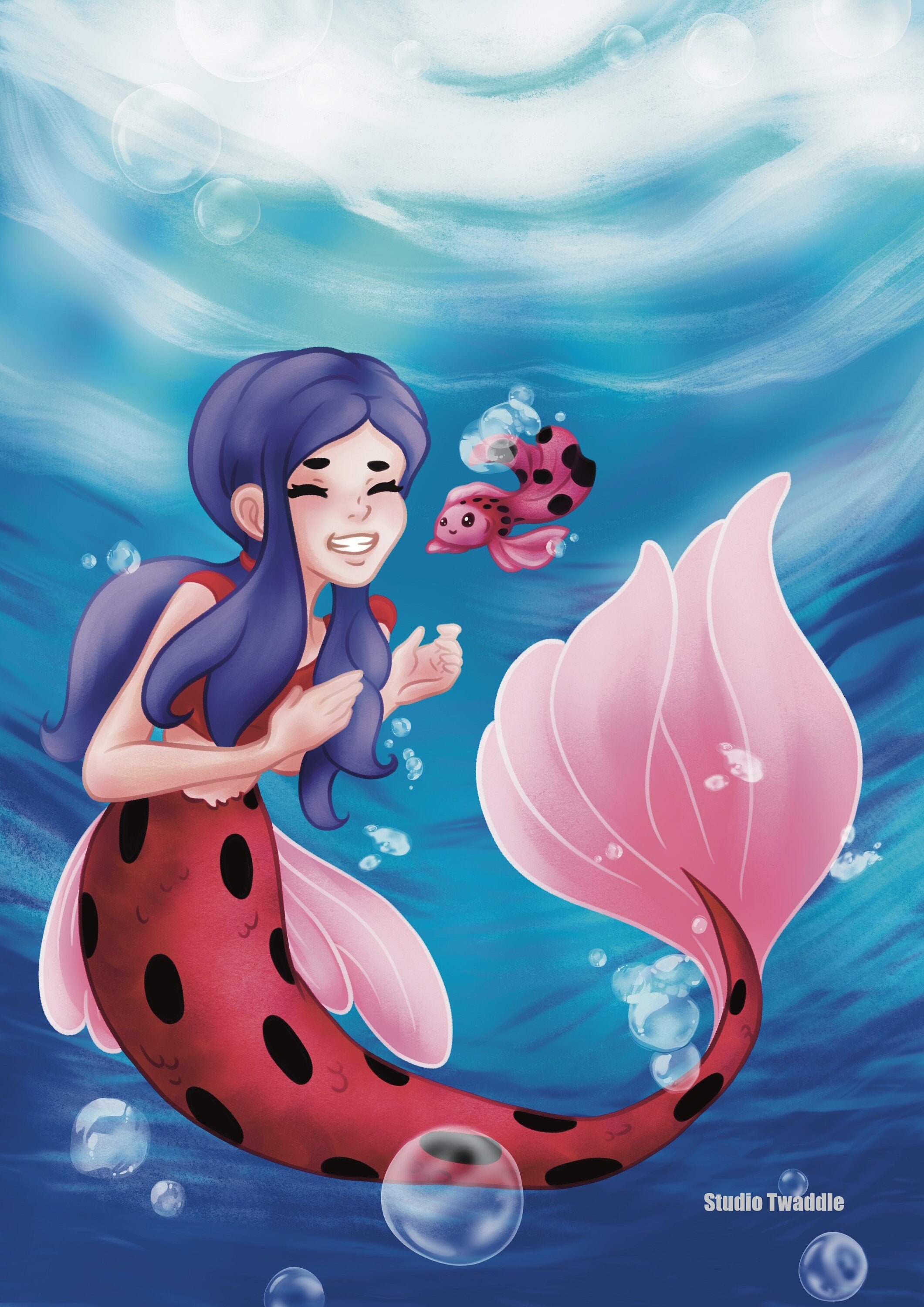 Mermay 2021: Ladybug Print/art/prints/art Prints/mermay/mermaids ...