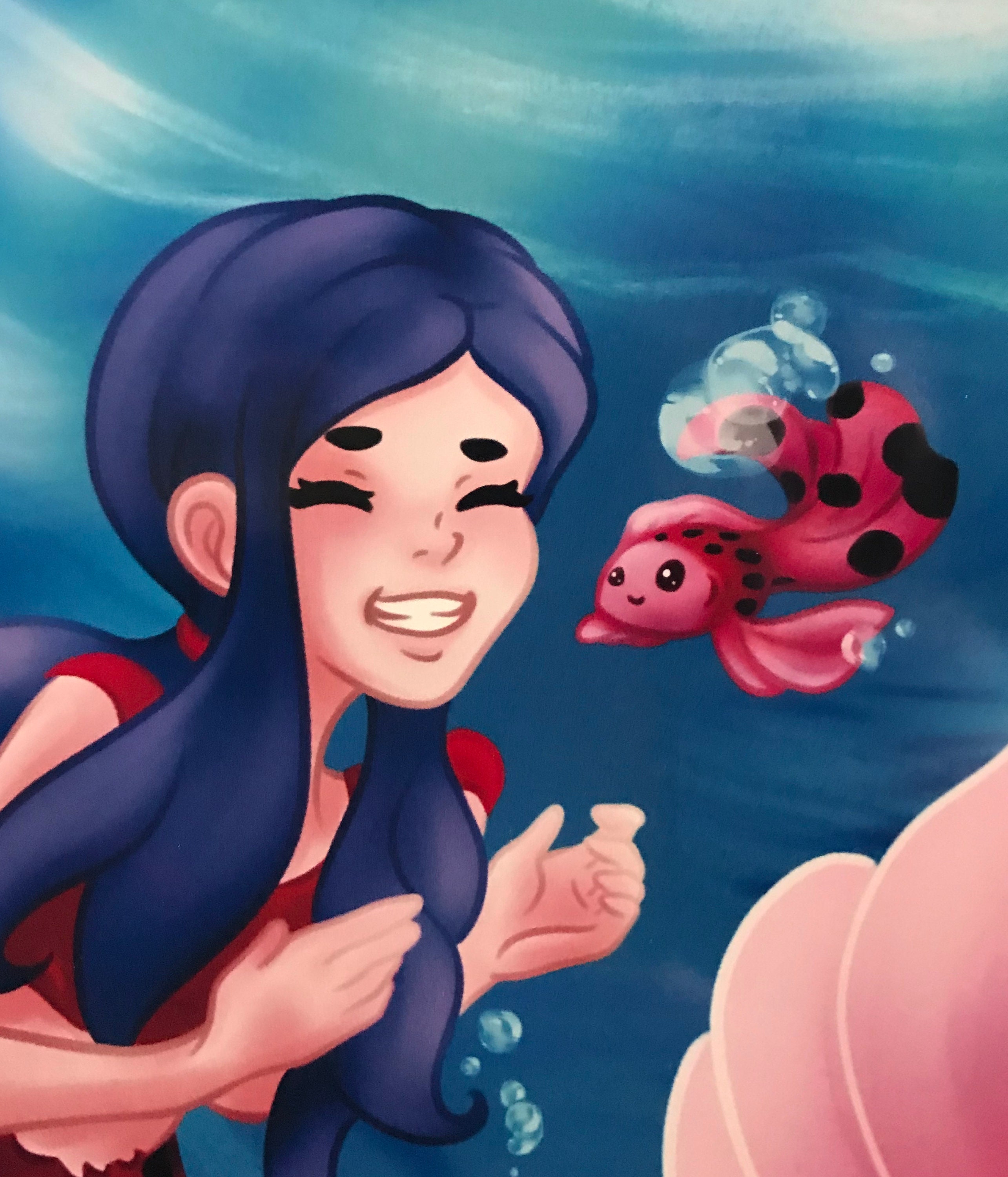 Mermay 2021: Ladybug Print/art/prints/art Prints/mermay/mermaids ...