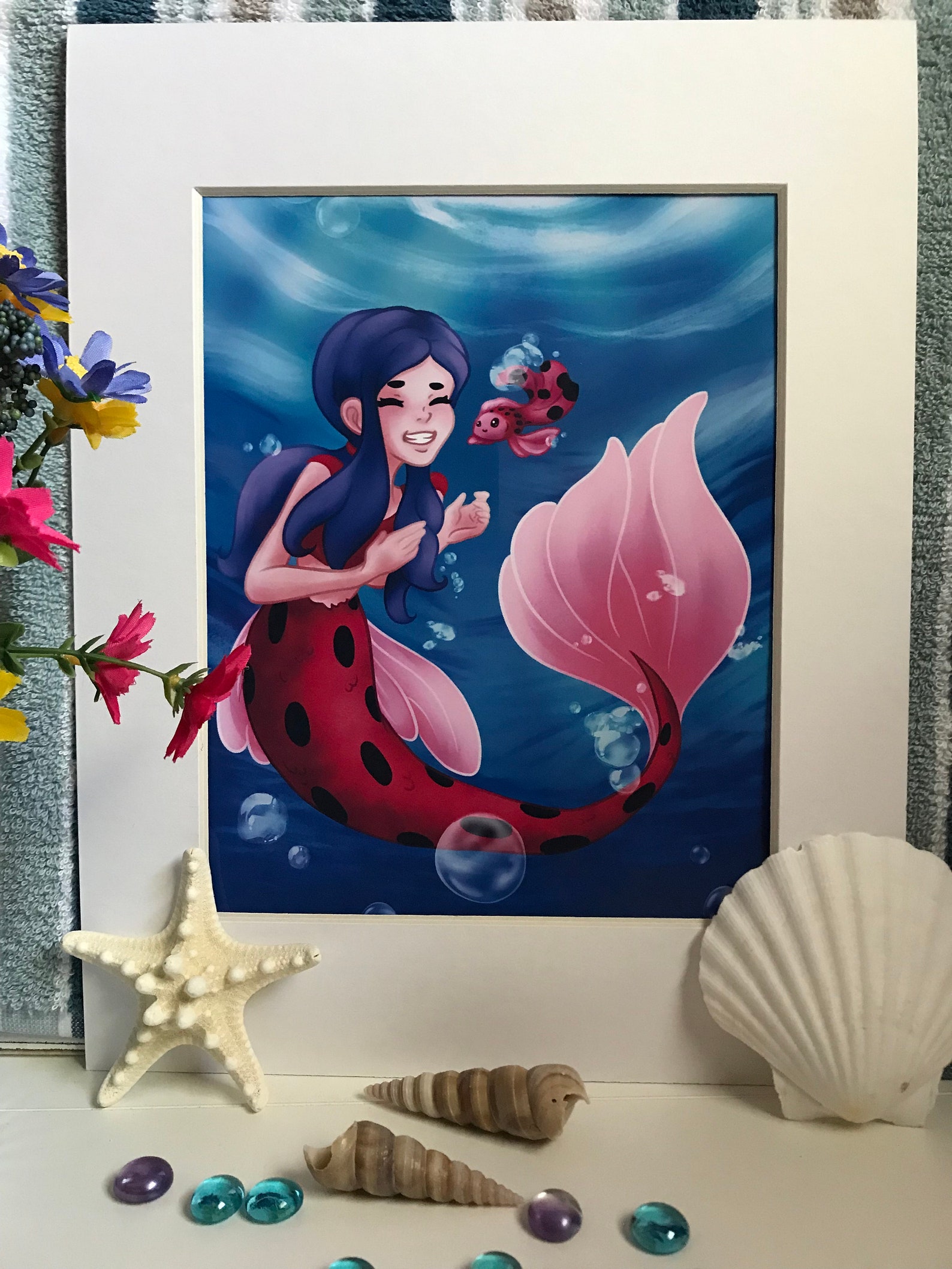 Mermay 2021: Ladybug Print/art/prints/art Prints/mermay/mermaids ...