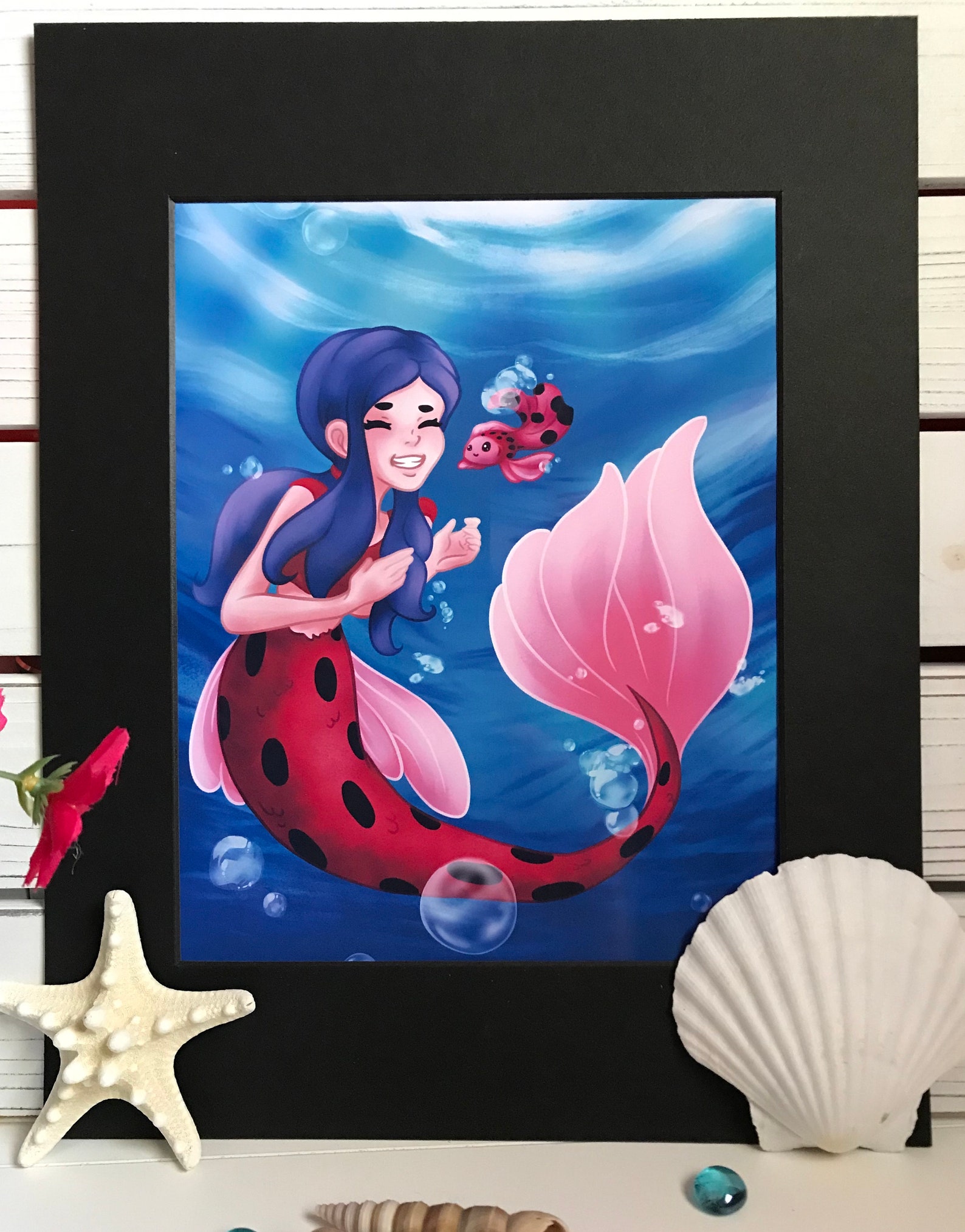 Mermay 2021: Ladybug Print/art/prints/art Prints/mermay/mermaids ...