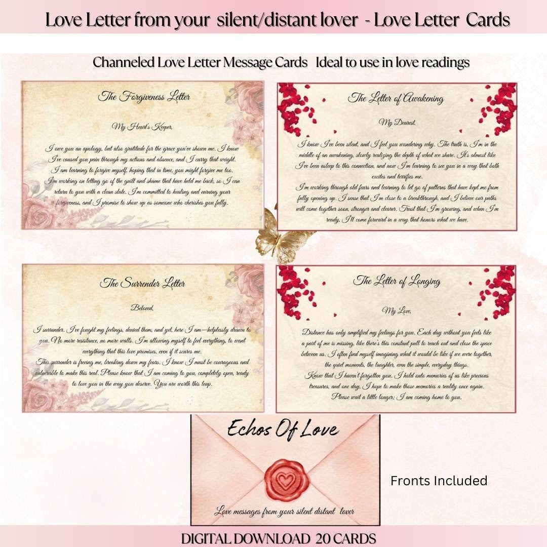 Digital Download-tarot Cards-love Oracle Deck -oracle Cards Guide -love ...