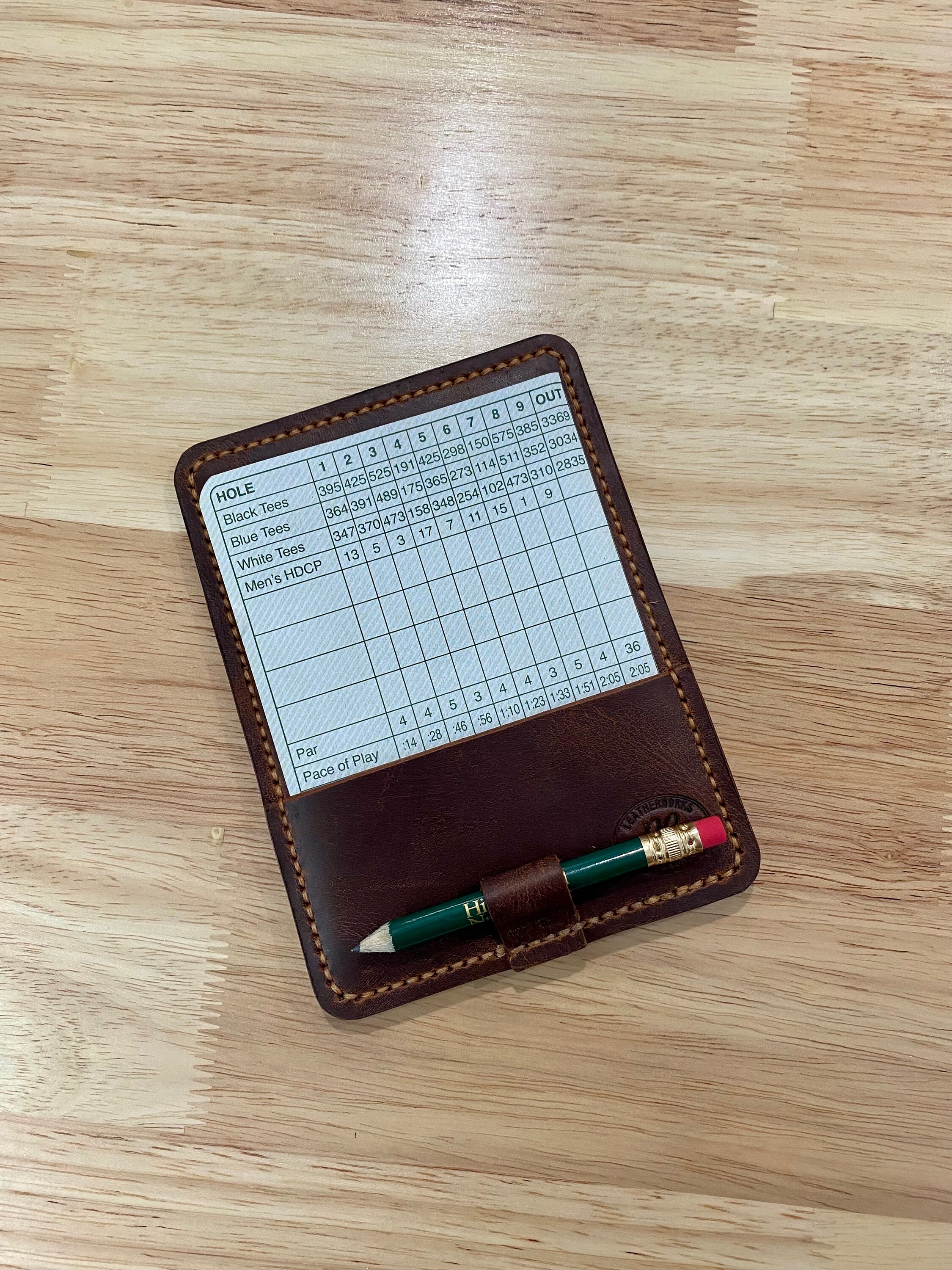 Leather Golf Scorecard Holder - Etsy