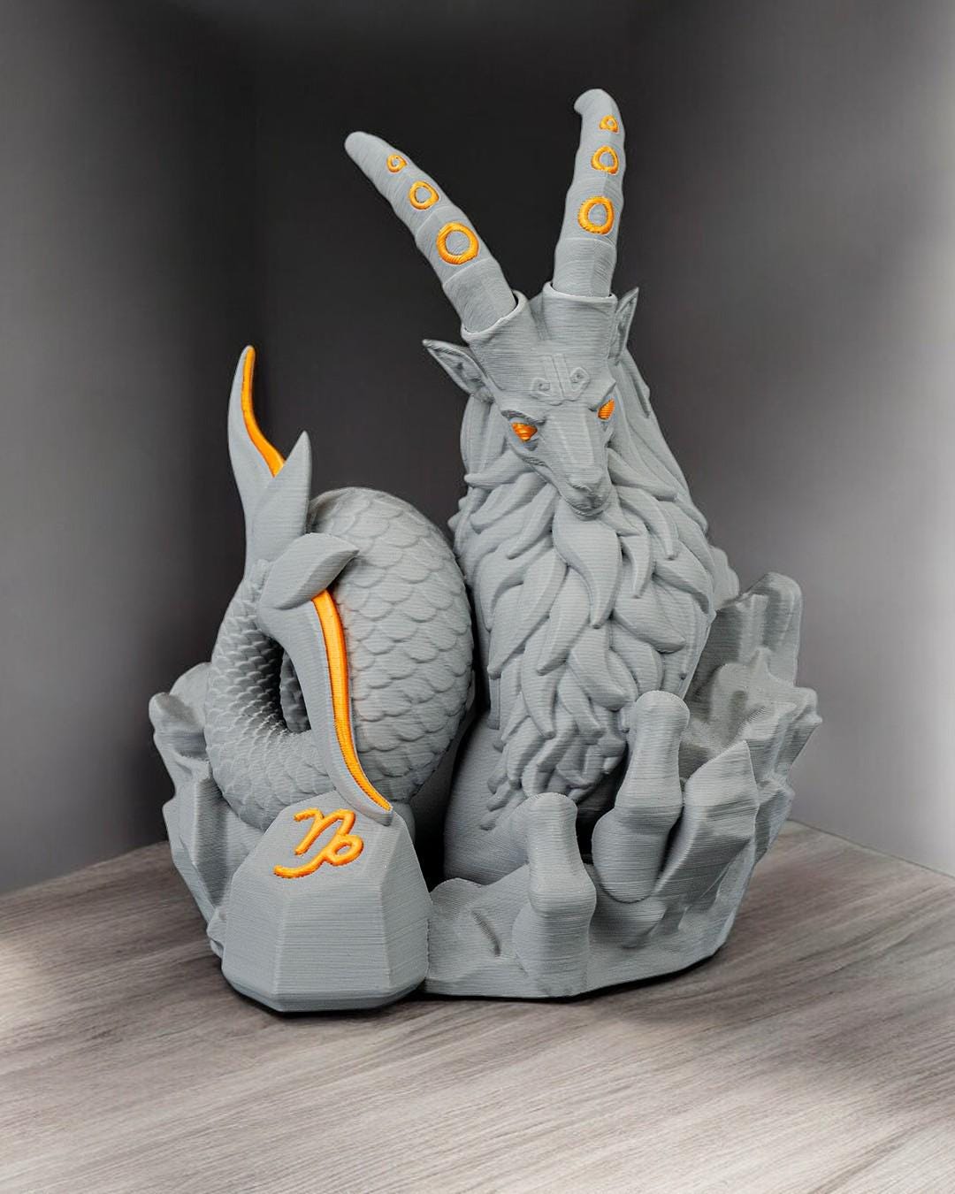 Zodiac Sign Capricorn Statue 3d Printed Gift Multicolor - Etsy