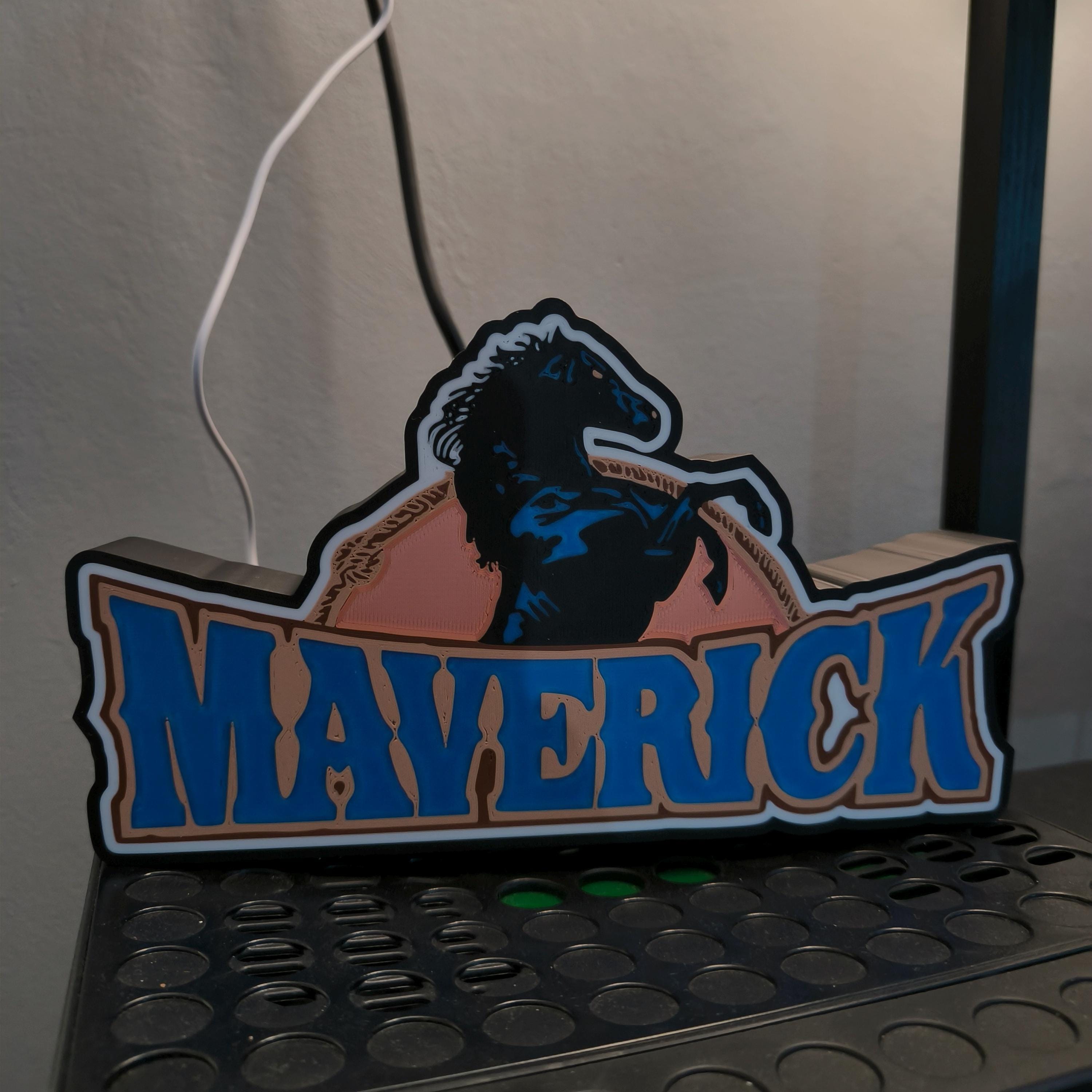 Maverick Rollercoaster Entrance Logo Inspired Cedar Point Desk Lamp ...