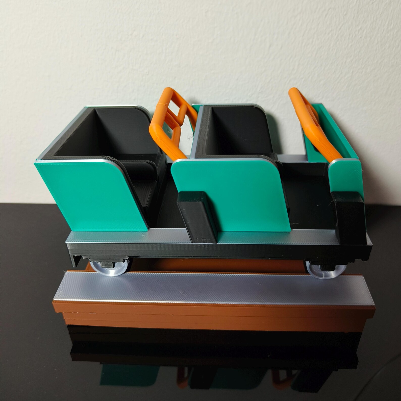Megafobia Oakwood Theme Park Wooden Roller Coaster Train Model 3d ...