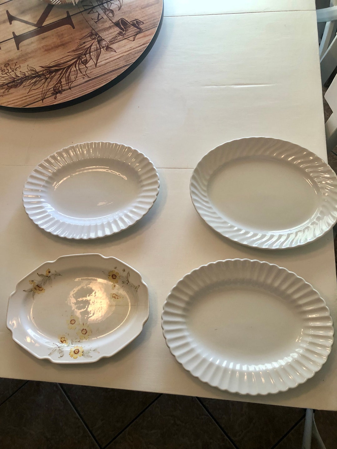 4 Vintage Ironstone Platters - Etsy