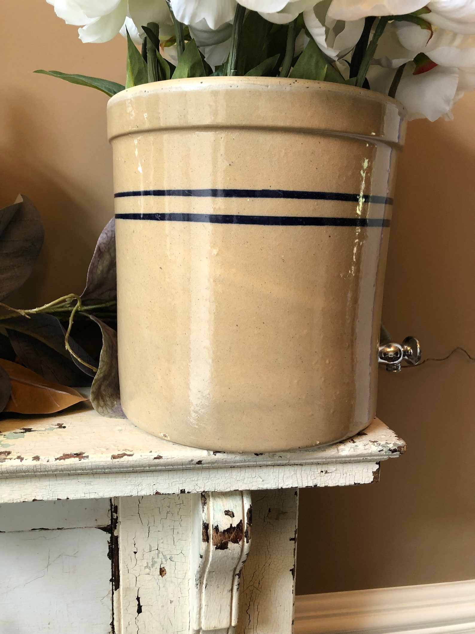 Marshall Pottery 2 Gallon Crock With Spout - Etsy