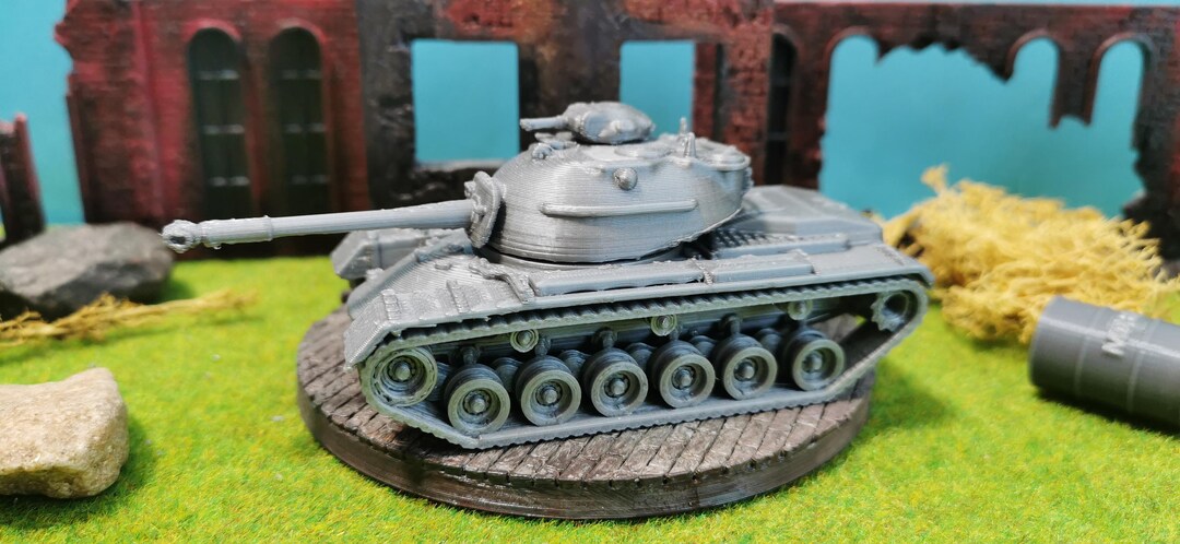 M48A5 patton Medium US Tank Military Unpainted 3D Printing Model Kit ...