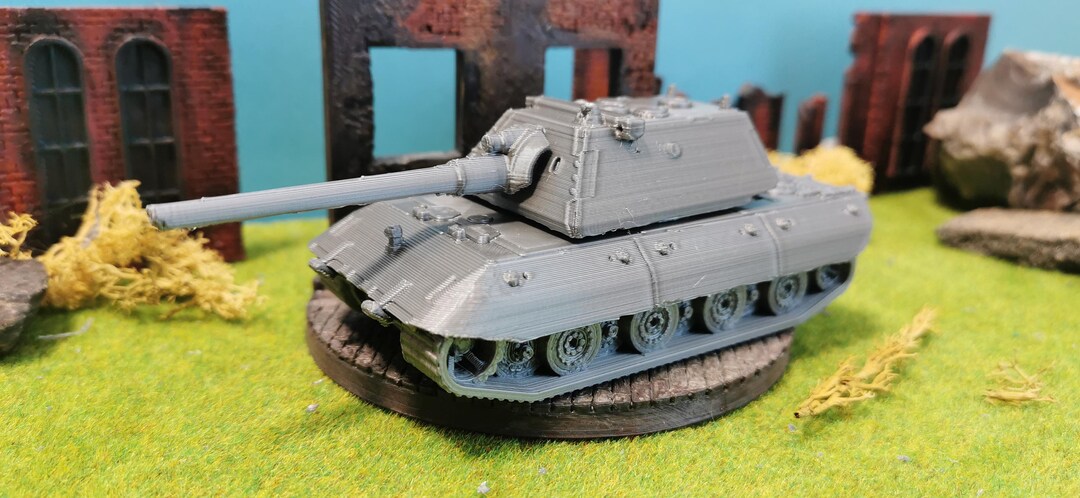 E-100 Super Heavy Tank With Krupp Turret Model Kit | 3D Print | 1/72 1/ ...