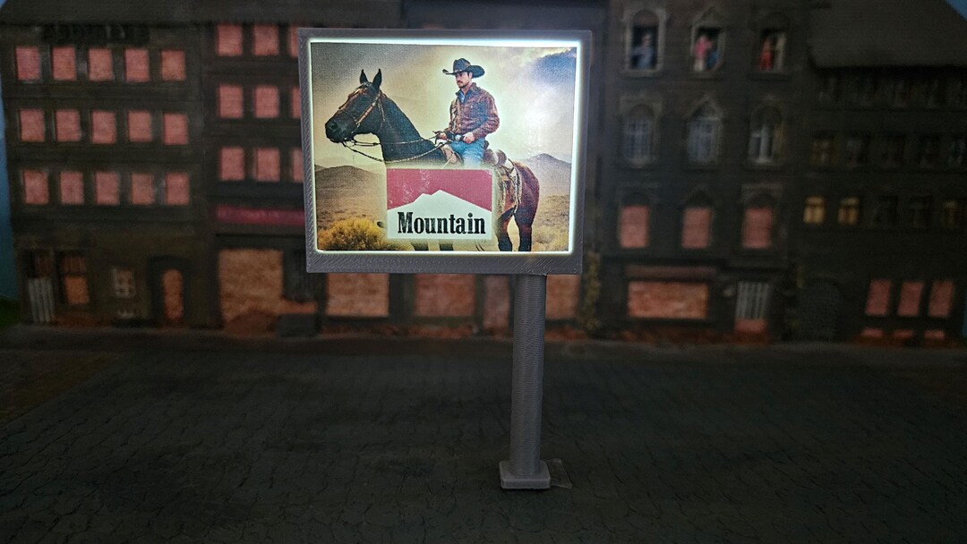 H0 1:87 Illuminated Advertising Display Advertising Board Advertising ...