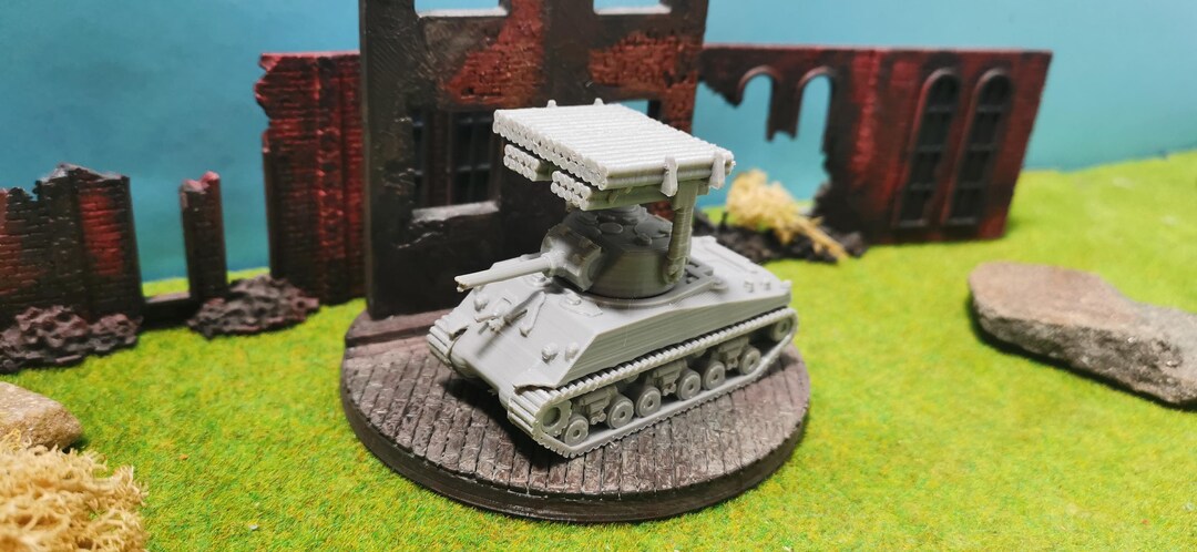 Sherman T34 Calliope US Rocket Launcher Tank as a Model Kit | 28 Mm ...