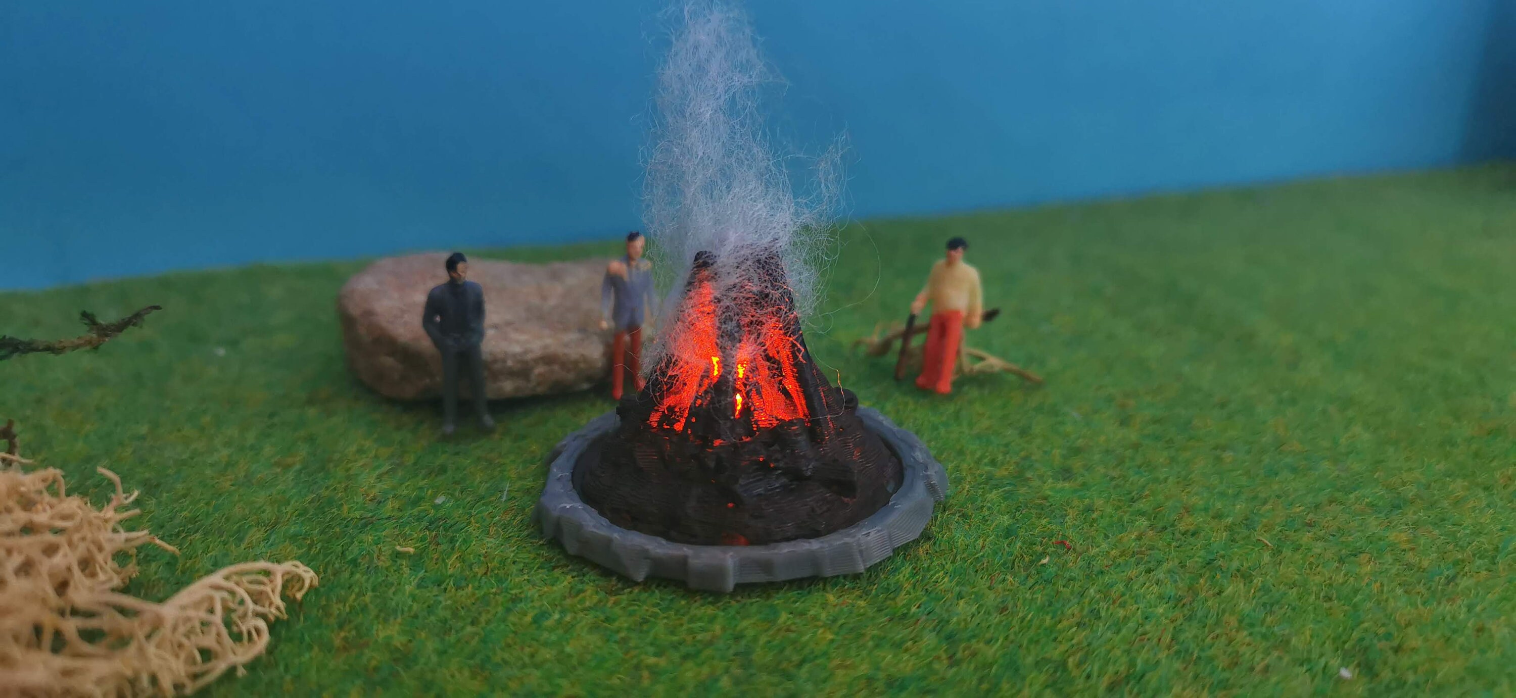 Easter Fire Campfire XXL With 2 Leds Including Flickering Fire Effect ...