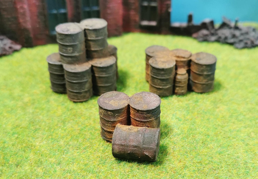 3x Cargo for Military Vehicles WW2 Barrels Model Kit | 28 Mm / 20 Mm ...