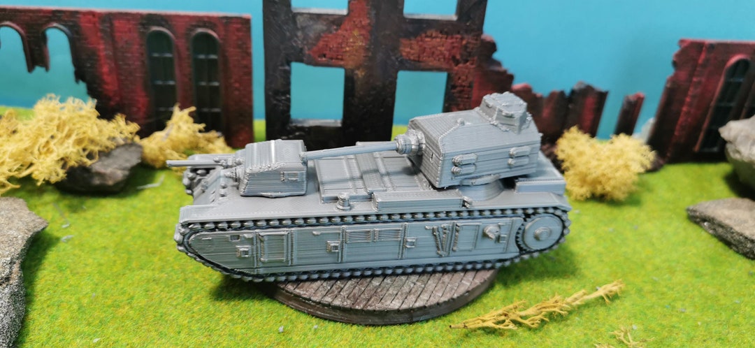 FCM F1 French Heavy Tank -> Model Kit | 28 Mm / 20 Mm / 15 Mm for Bolt ...
