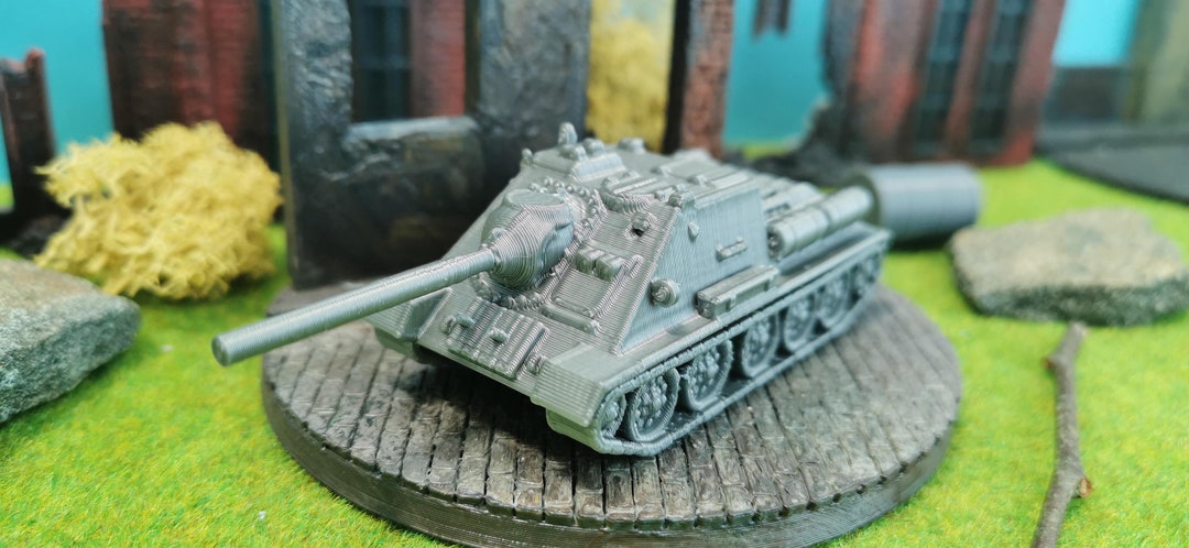 SU-85 Tank Destroyer Soviet Tank Unpainted 3D Printing Russia Tank ...