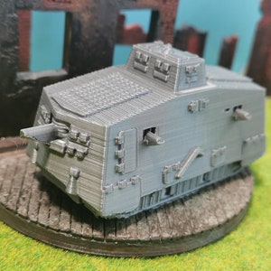 German AV-7 Tank WW1 Germany World War 1 Model Kit 28 Mm / 20 Mm / 15 ...