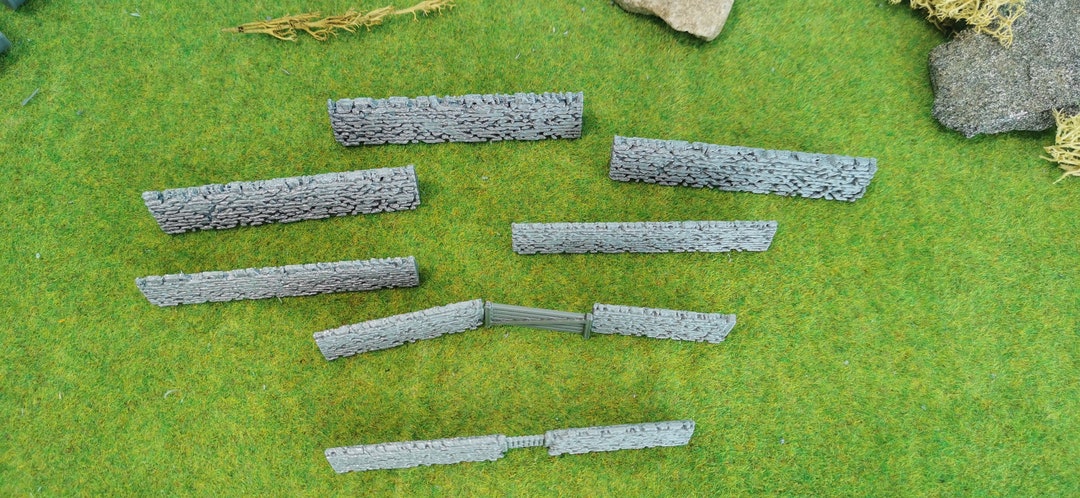 Dry Stone Wall Dry Stone Wall (9 Elements) Model Making Diorama in ...