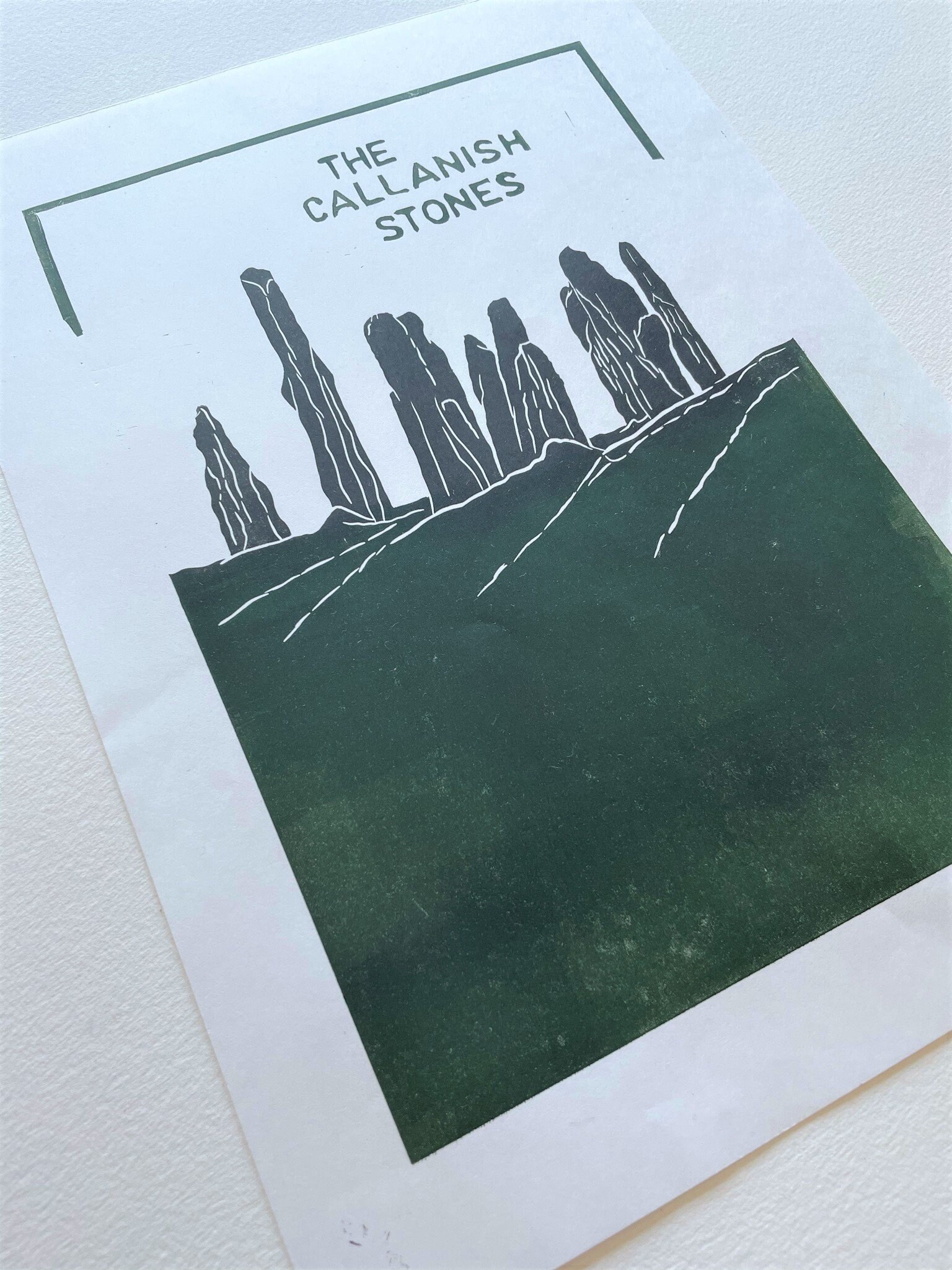 The Callanish Stones | Original Lino Print | Linocut | Standing Stones ...
