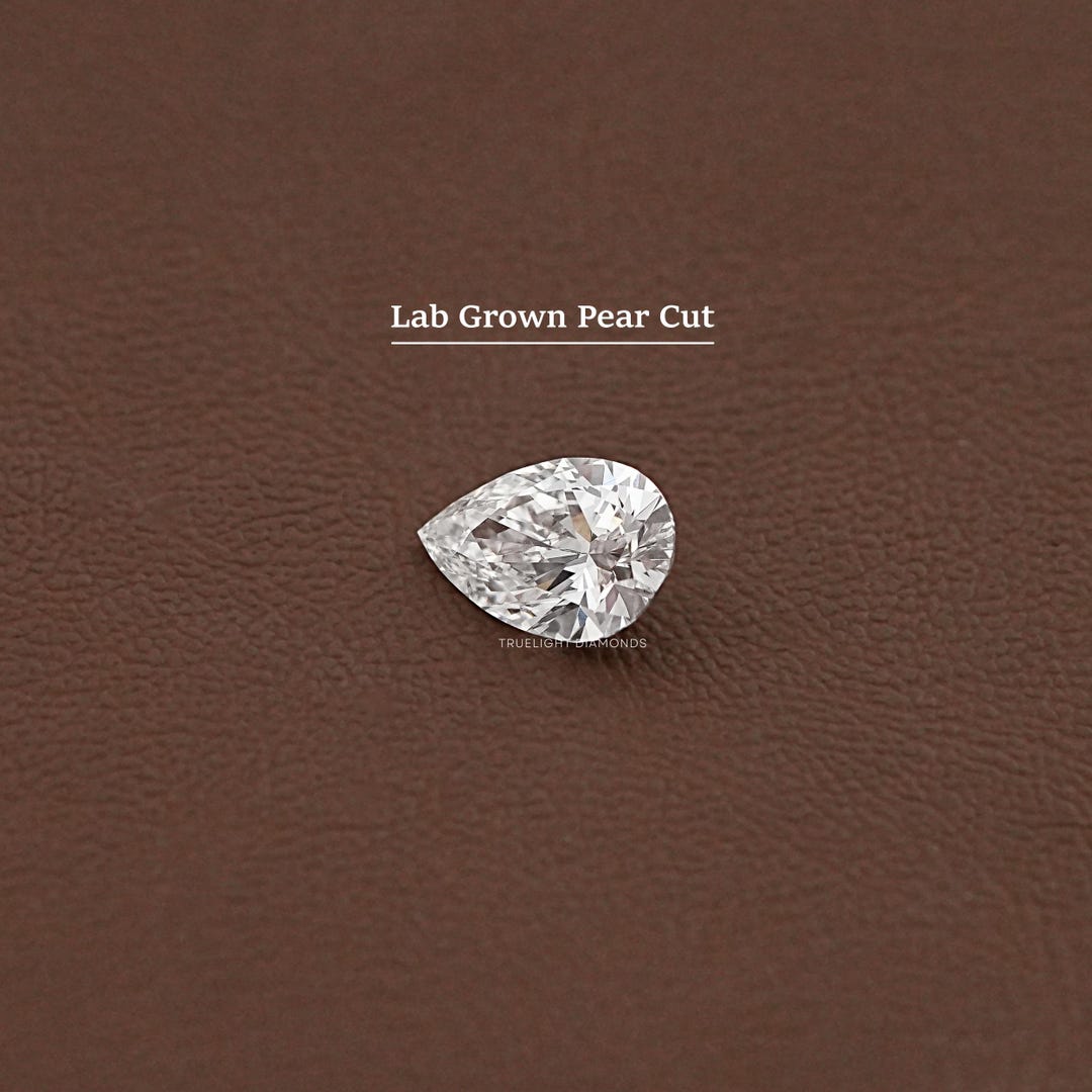 Pear Cut Lab Grown Loose Diamond / Eco Friendly Diamond for Customized ...