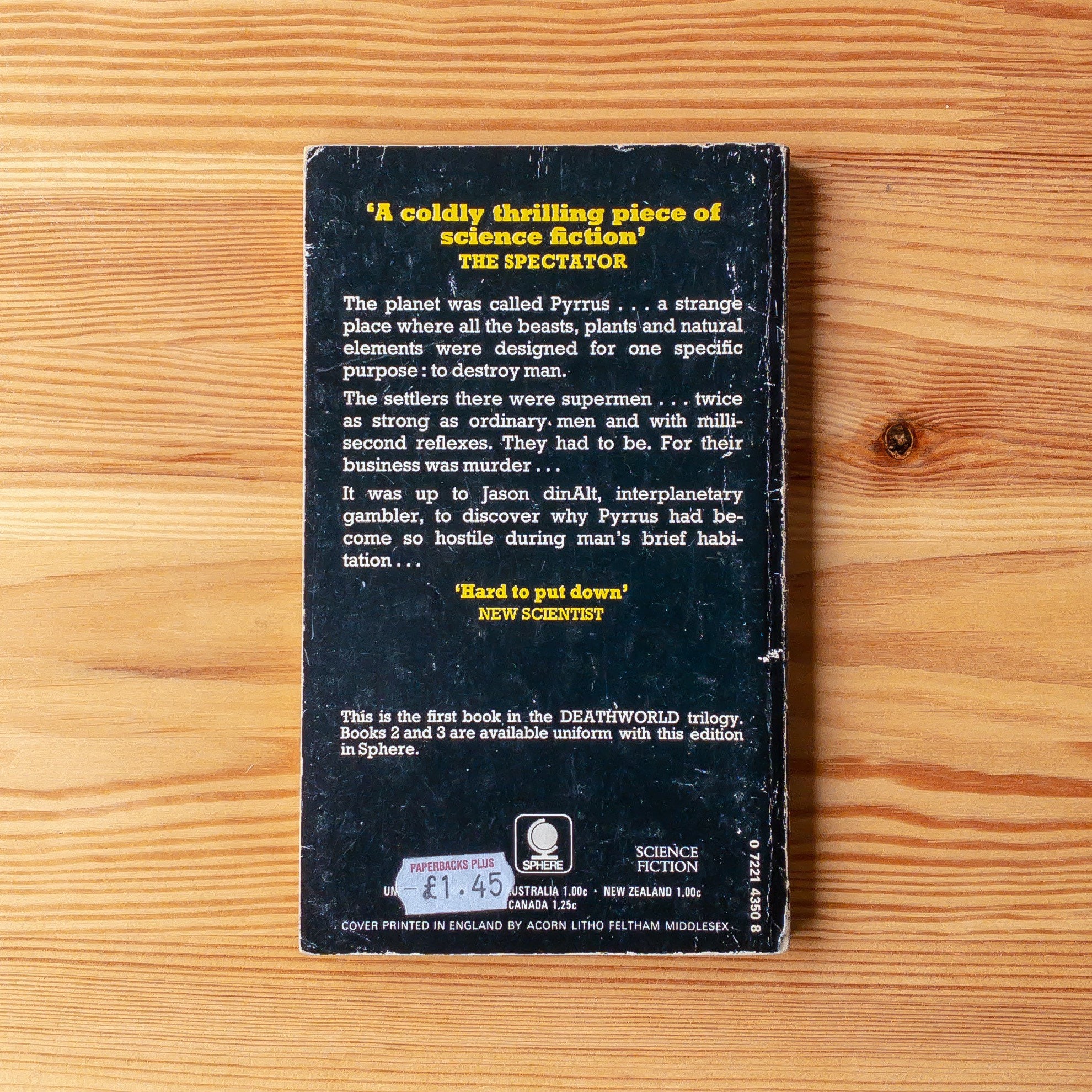 Deathworld 1 Harry Harrison Sphere Science Fiction - Etsy